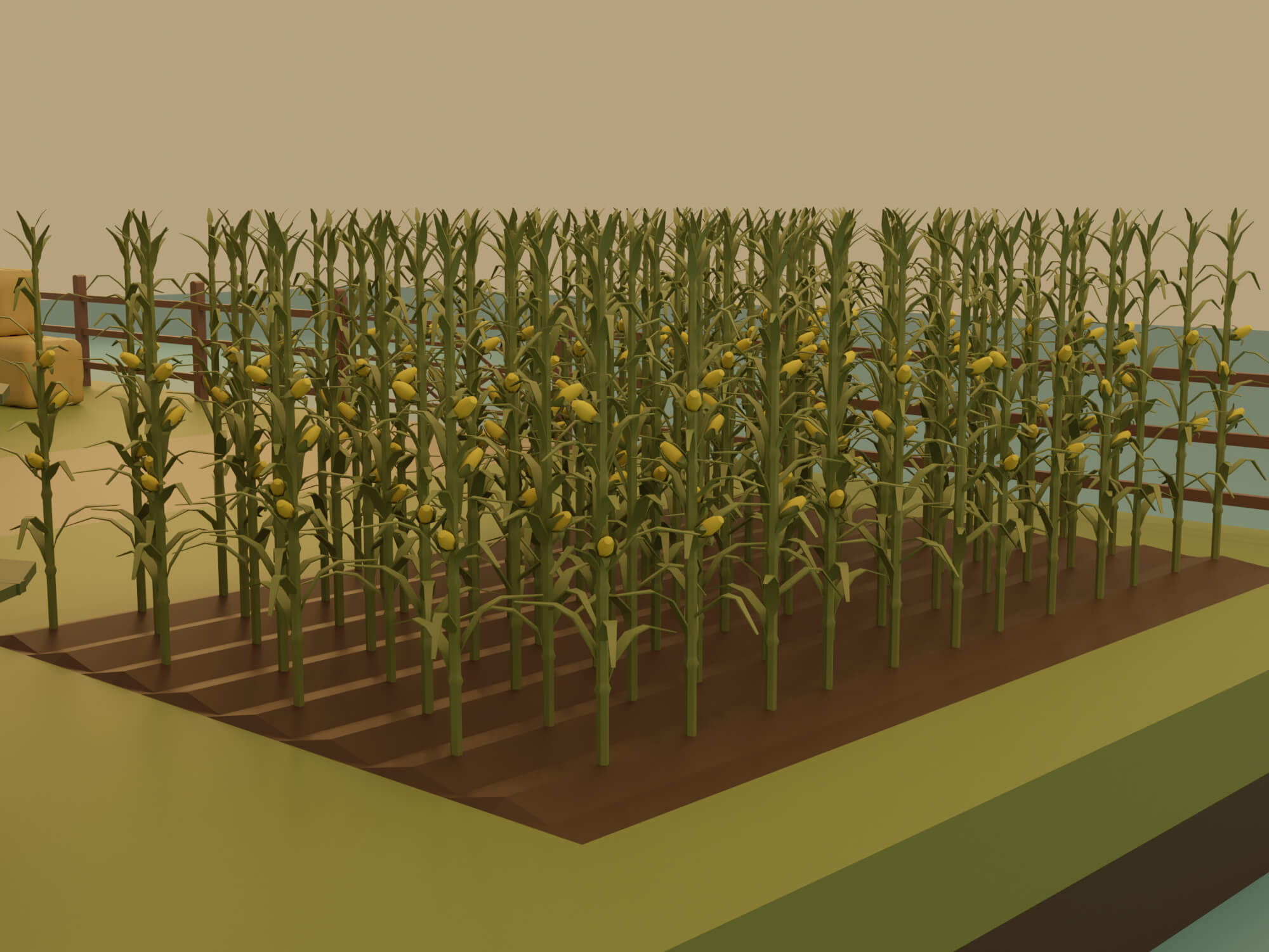 Farm - Cornfields 3D Model by ApprenticeRaccoon