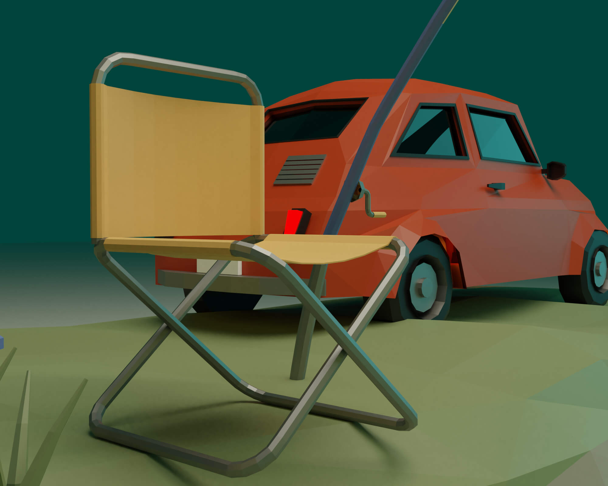 Fishing Corner Landscape - 3D Model by ApprenticeRaccoon