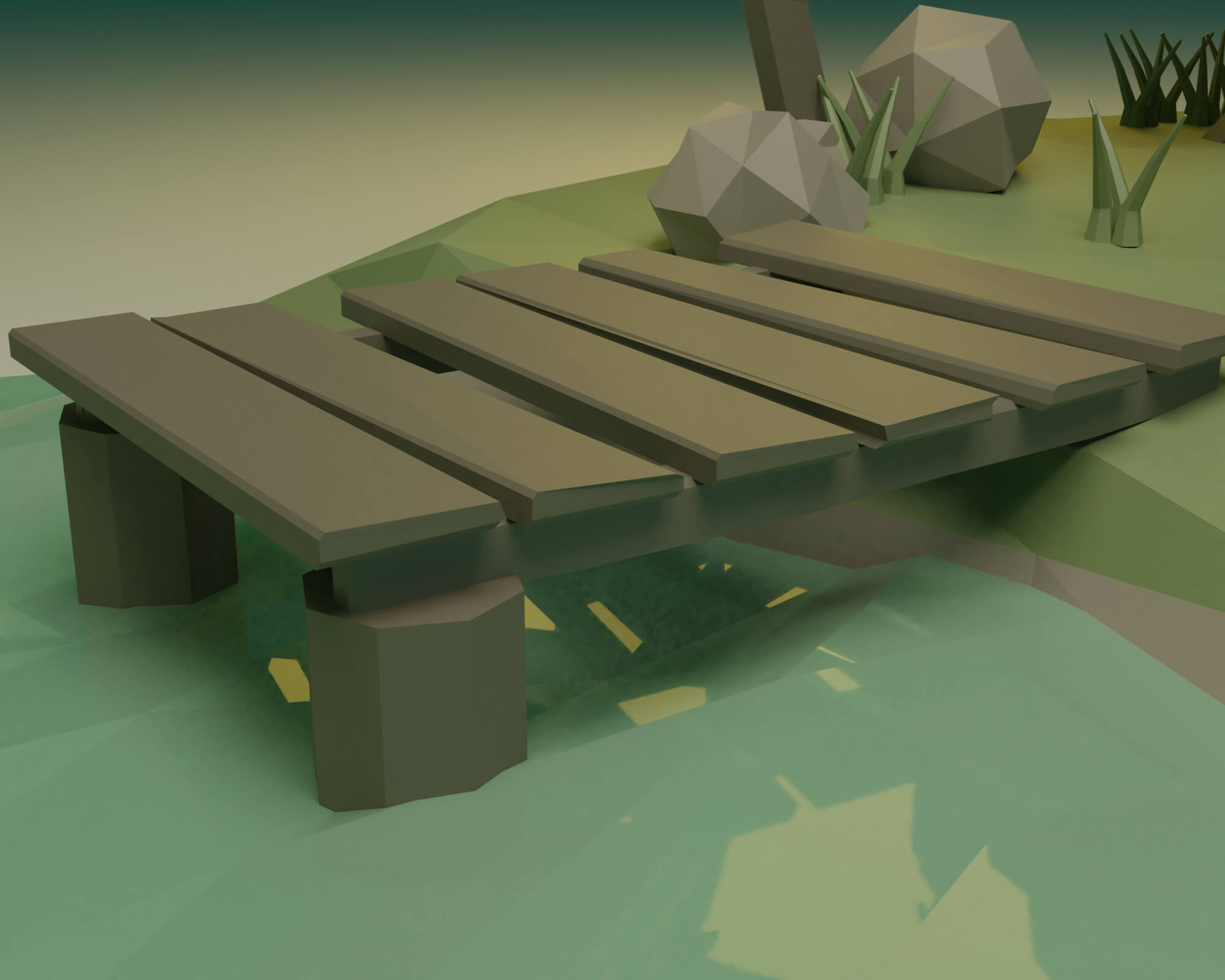Fishing Corner Landscape - 3D Model by ApprenticeRaccoon