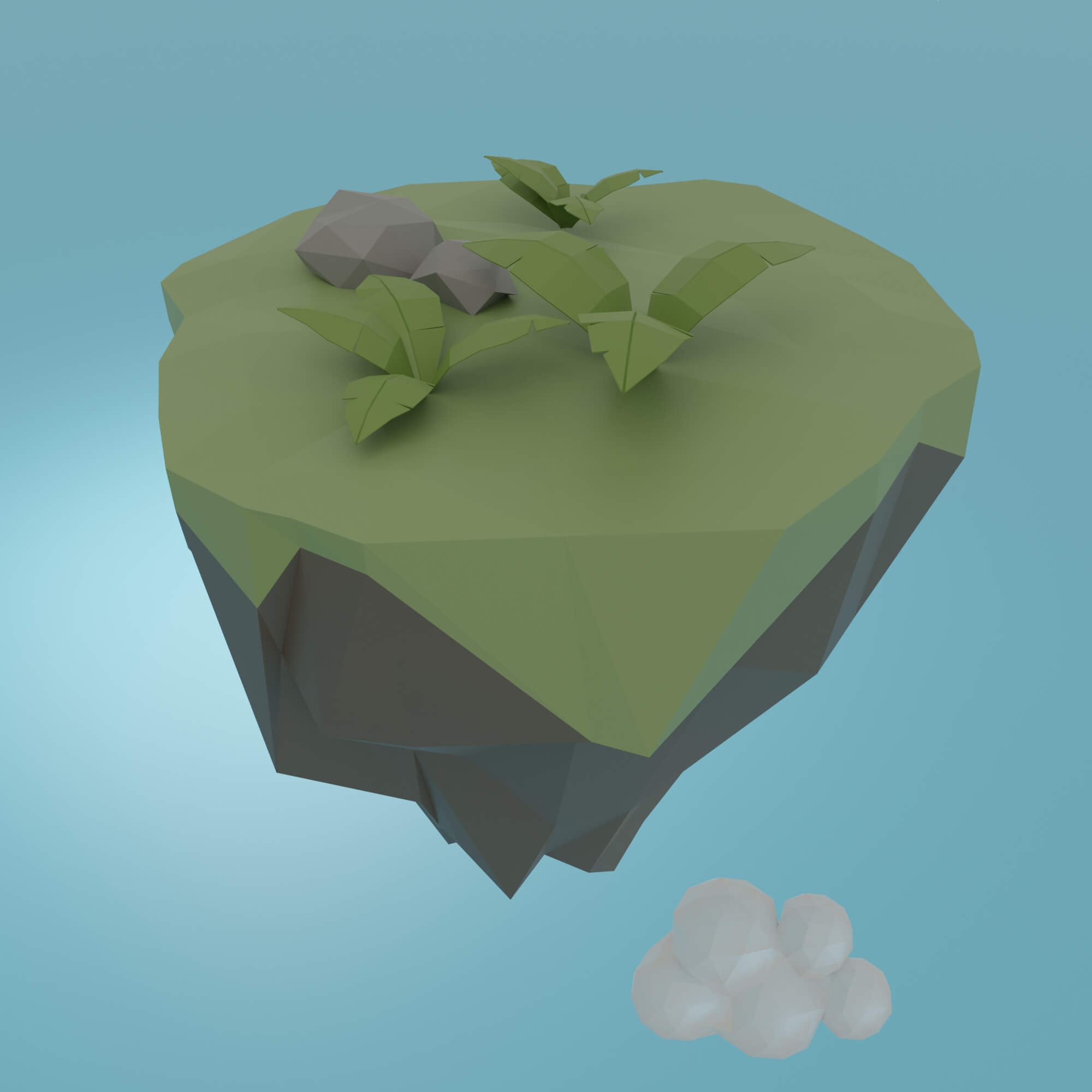 Floating Island - 3D Model by ApprenticeRaccoon