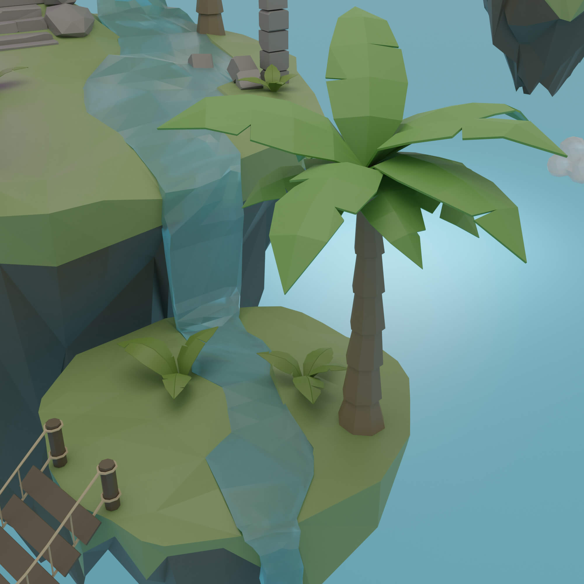 Floating Island - 3D Model by ApprenticeRaccoon