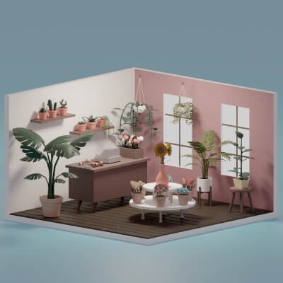 Flower Shop - Florist 3D Model by ApprenticeRaccoon