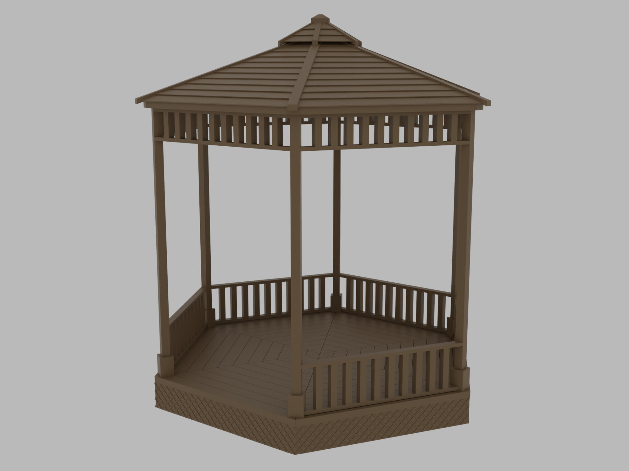 Gazebo - Pergola 3D Model by ApprenticeRaccoon