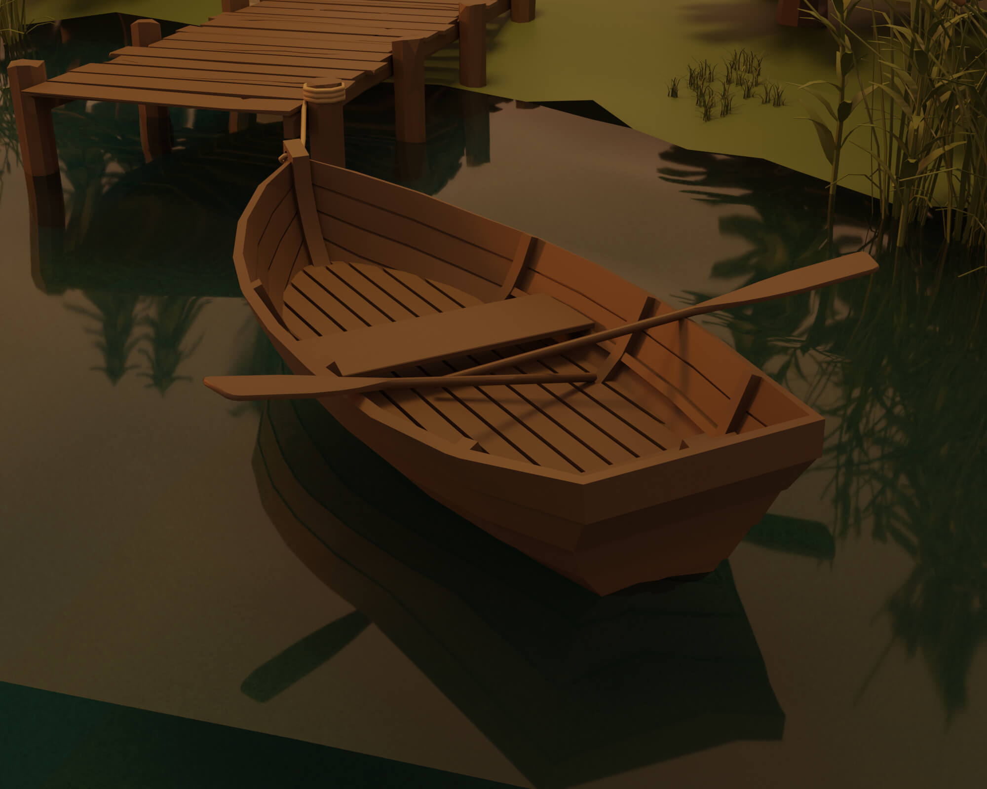 Lake Landscape - 3D Model by ApprenticeRaccoon