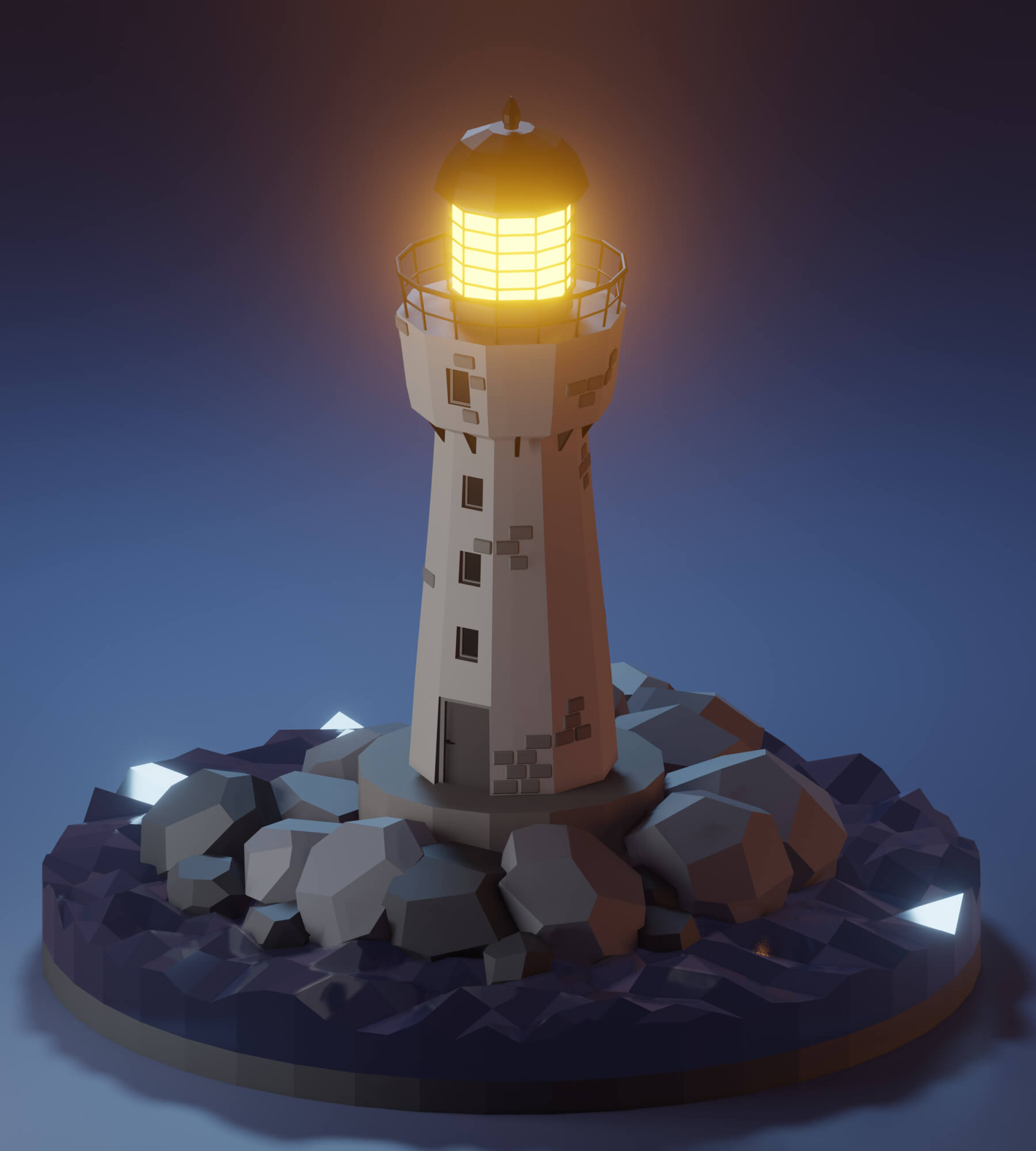 Lighthouse Landscape - 3D Model by ApprenticeRaccoon