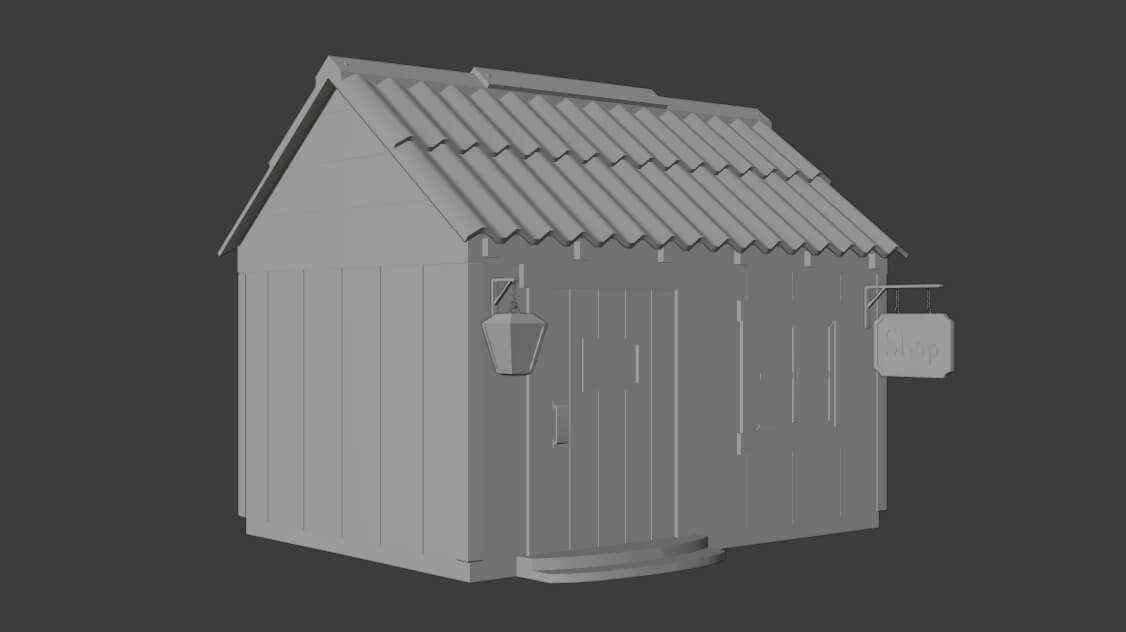 Shop- Store - building 3D Model by ApprenticeRaccoon