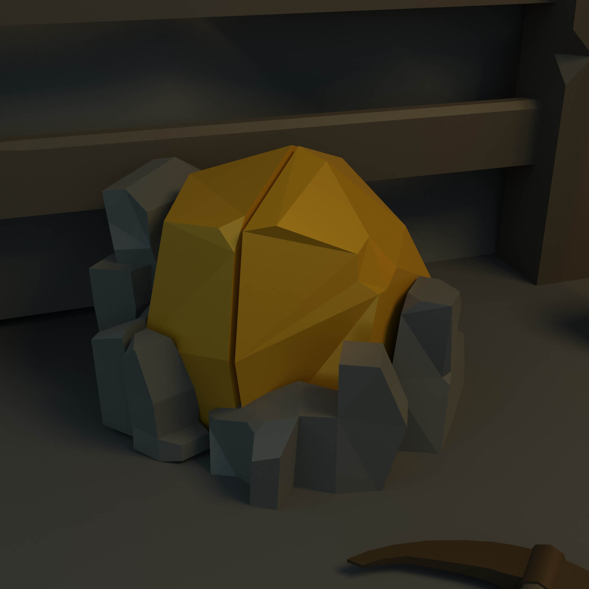 Mining - Crystal Mine 3D Model by ApprenticeRaccoon