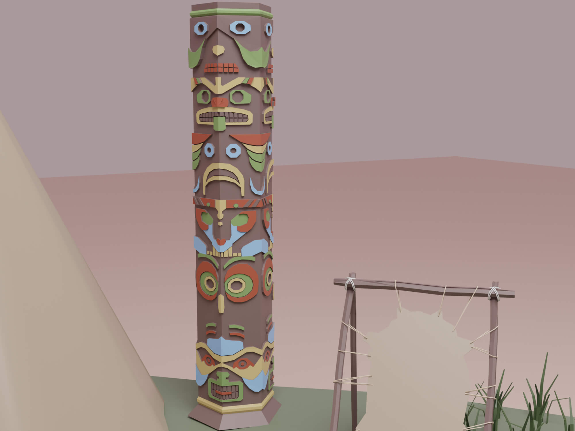 Native American Village - 3D Model by ApprenticeRaccoon