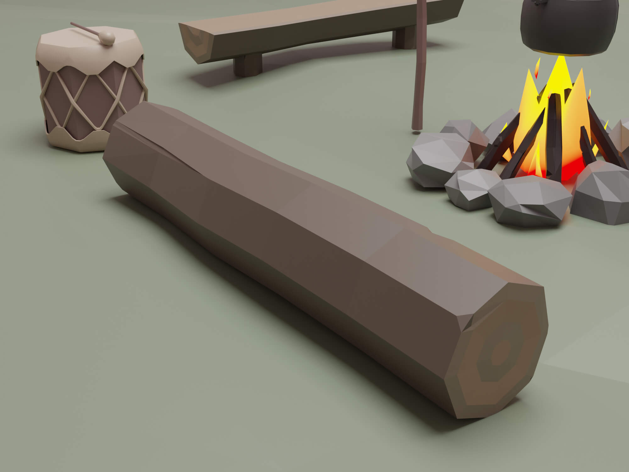 Native American Village - 3D Model by ApprenticeRaccoon