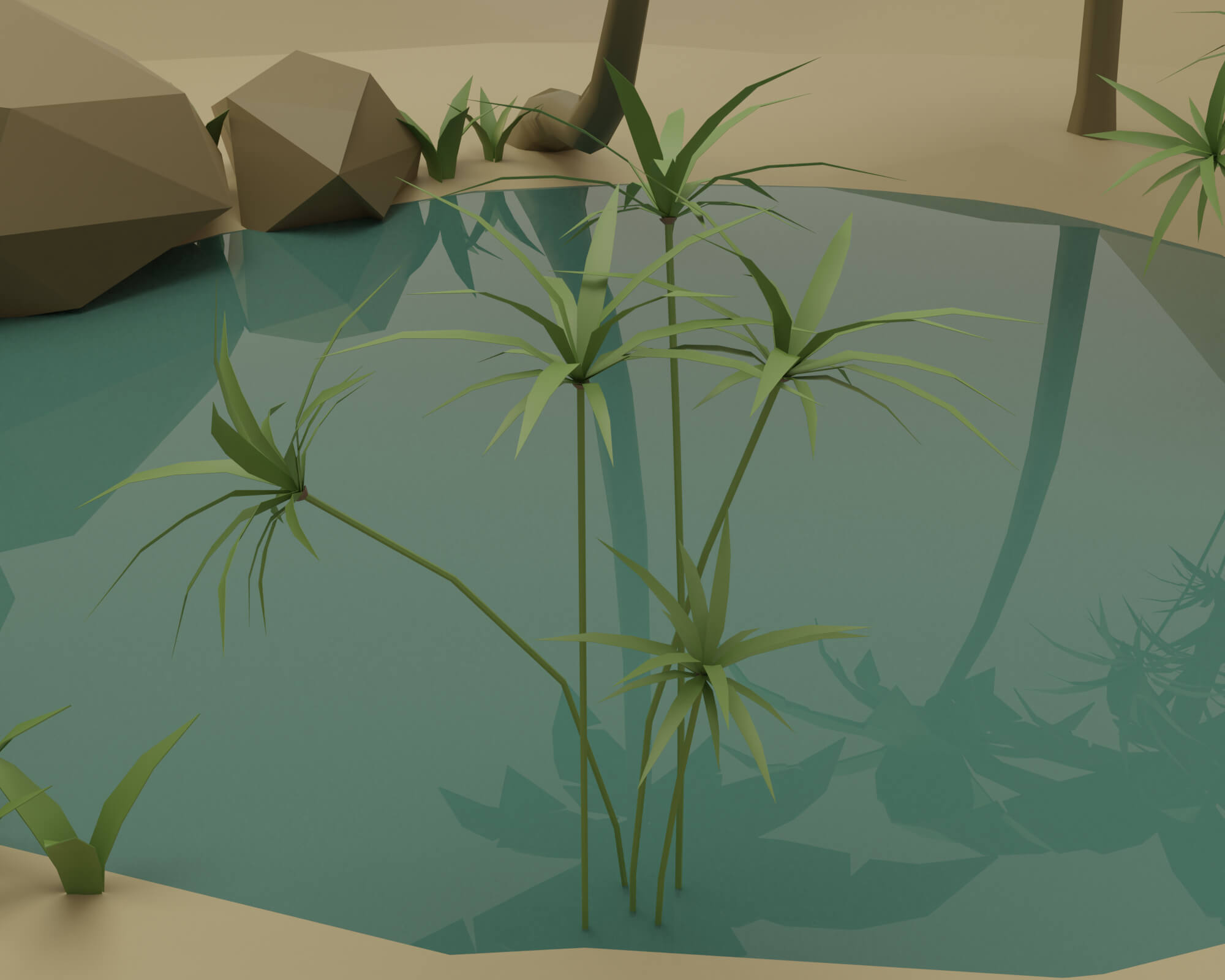 Oasis - Desert 3D Model by ApprenticeRaccoon