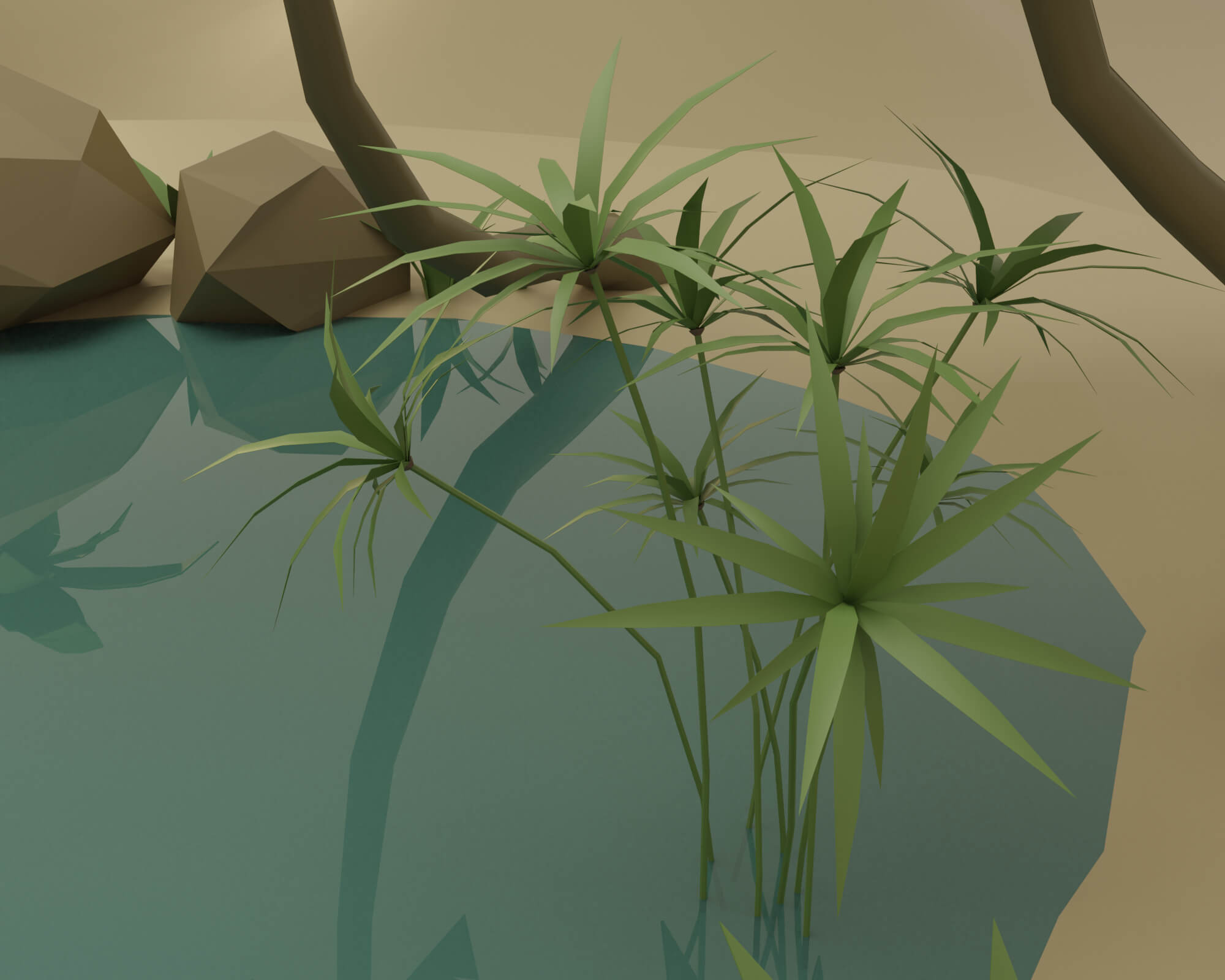 Oasis - Desert 3D Model by ApprenticeRaccoon