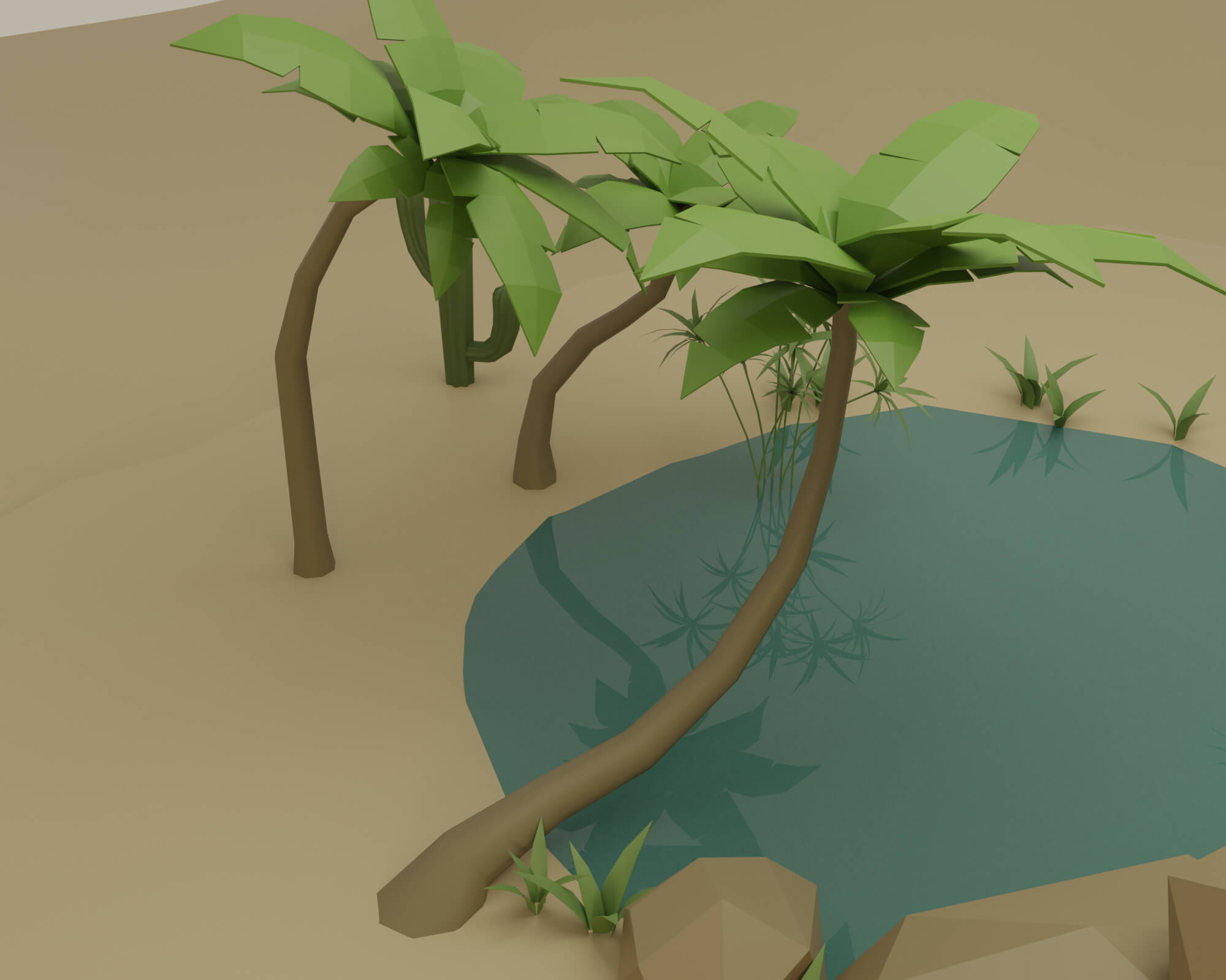 Oasis - Desert 3D Model by ApprenticeRaccoon