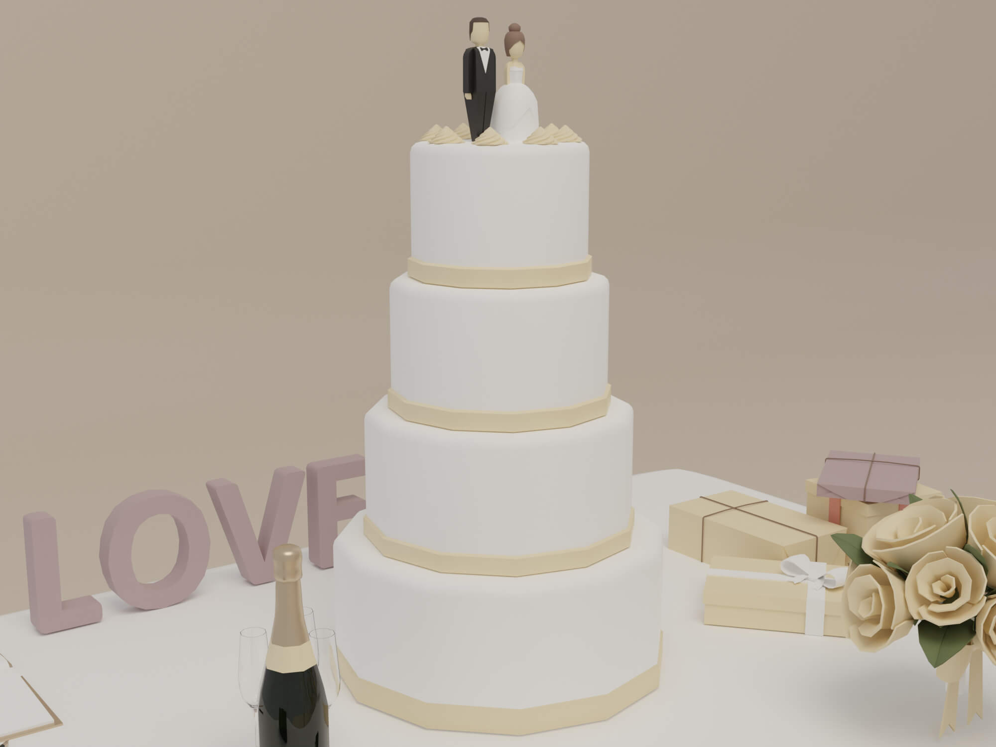 Outdoor Wedding - 3D Model by ApprenticeRaccoon