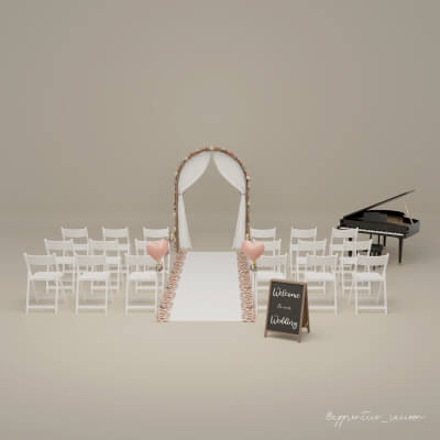 Outdoor Wedding - 3D Model by ApprenticeRaccoon