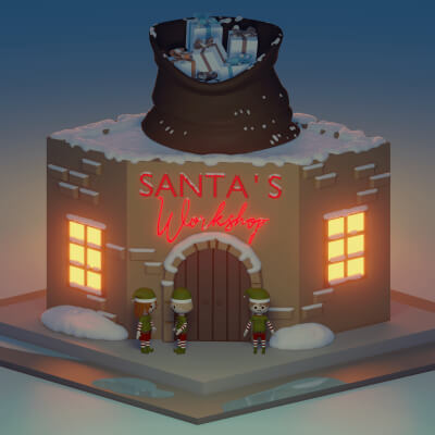 Santa's Workshop - 3D Model by ApprenticeRaccoon
