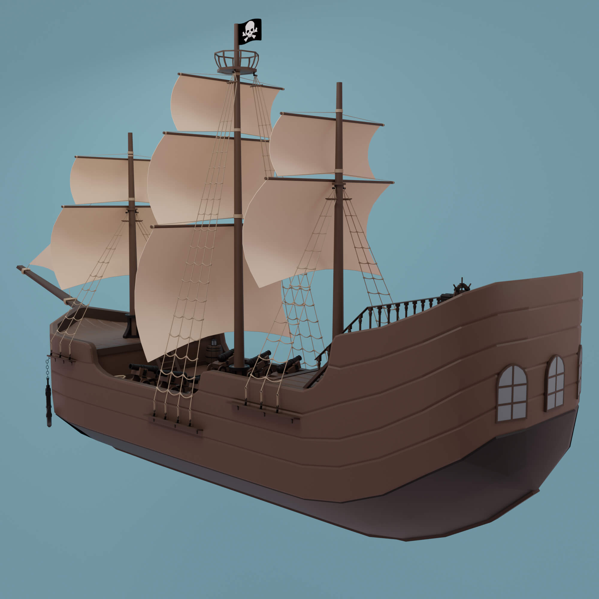 Ship - Pirate ship 3D Model by ApprenticeRaccoon