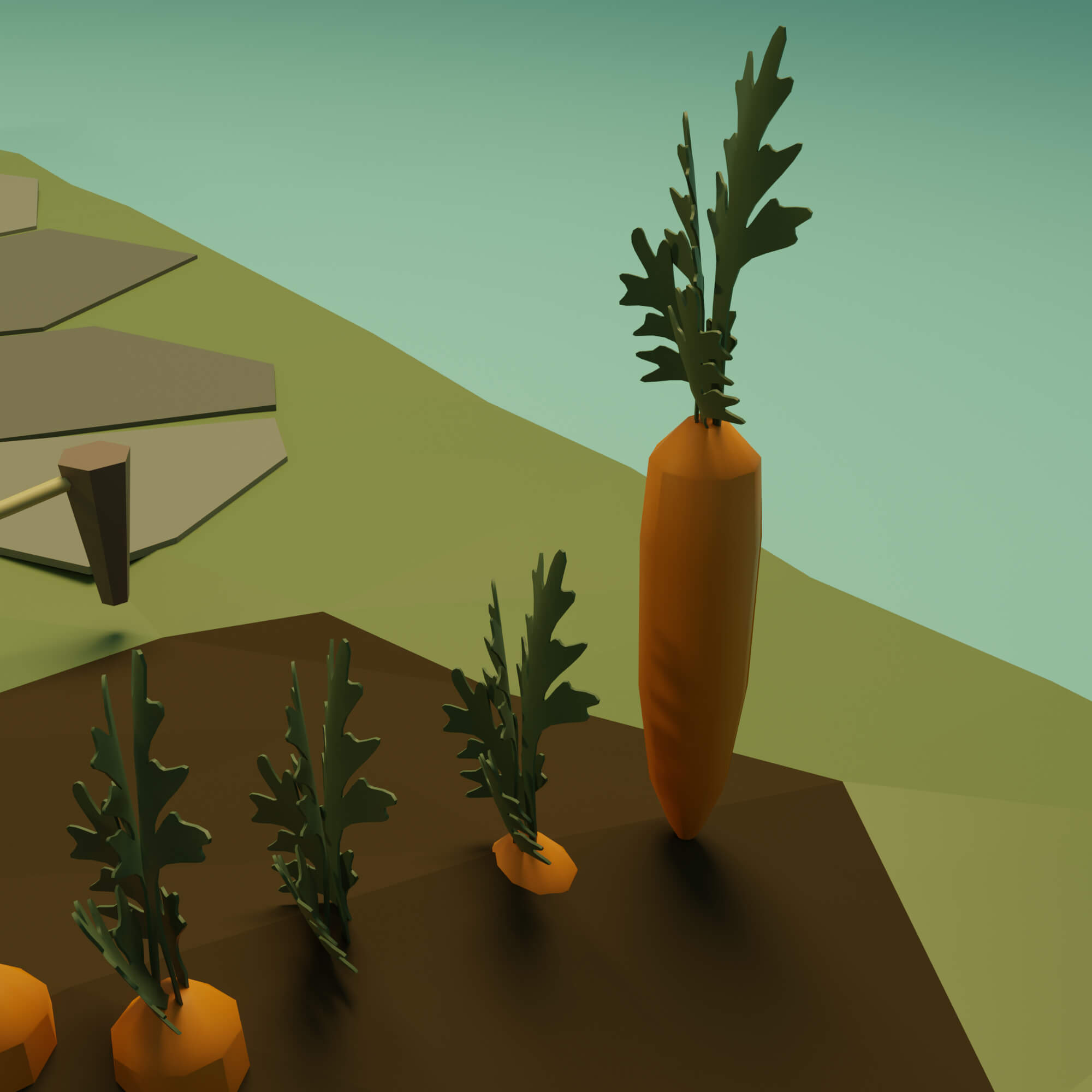 Vegetable Garden - 3D Model by ApprenticeRaccoon