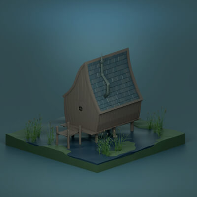 Witch House - Interior & Exterior 3D Model by ApprenticeRaccoon