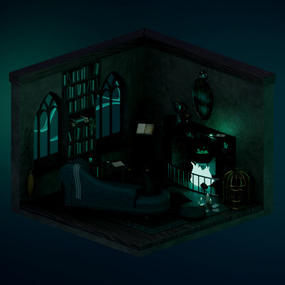 Wizard Living-Room 3D Model by ApprenticeRaccoon