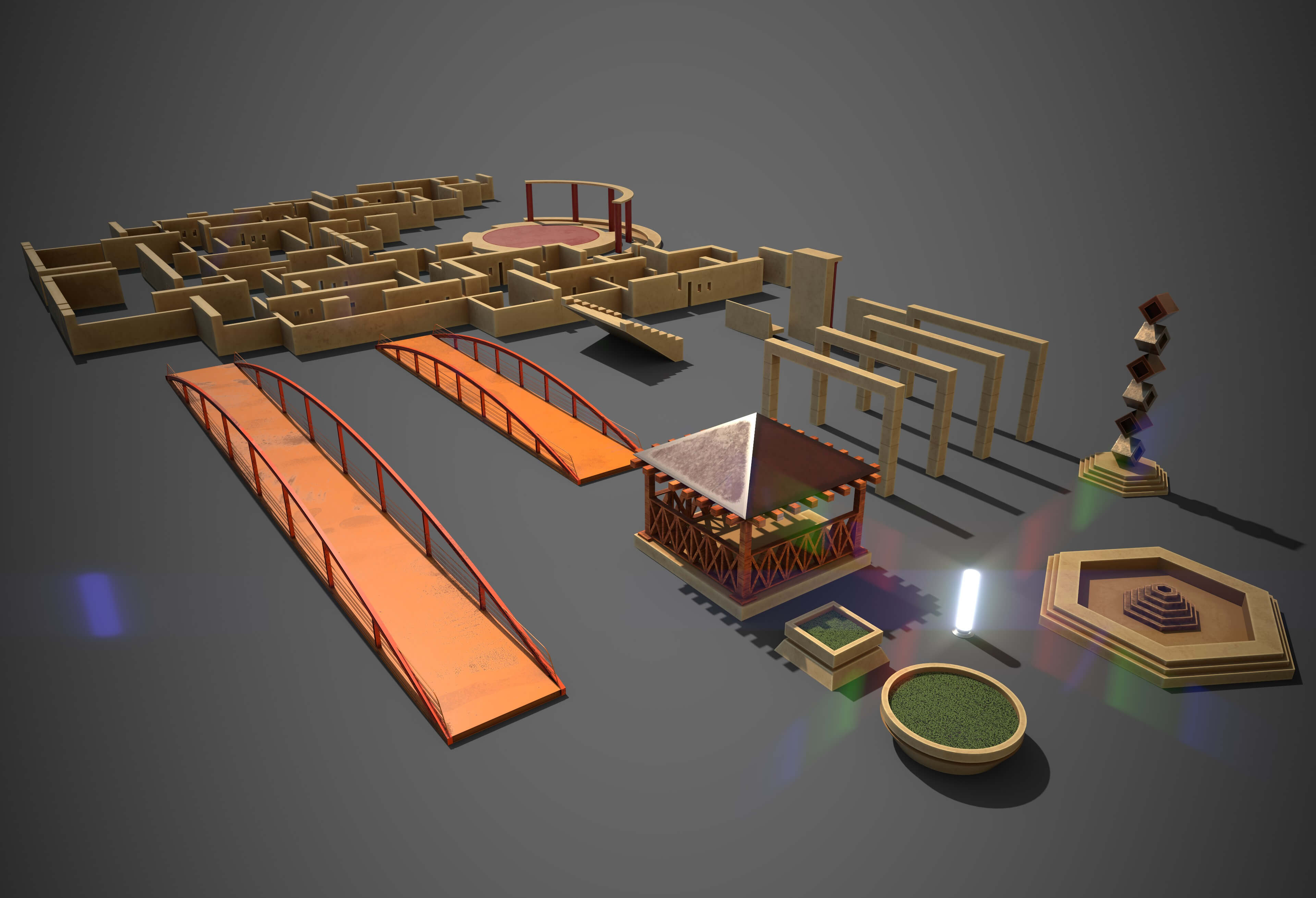 Children Park Structure - 3D Model by ApuArt