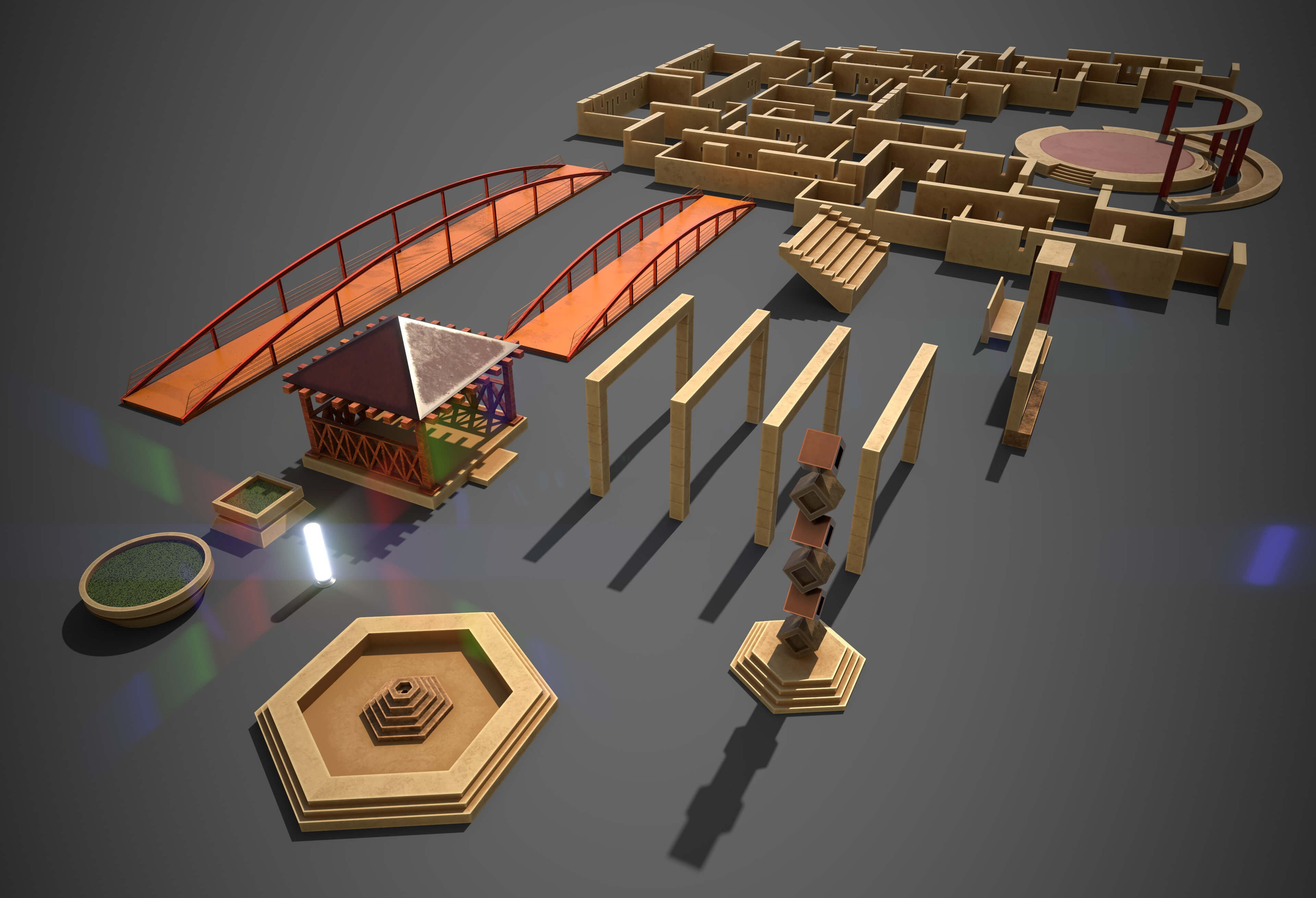 Children Park Structure - 3D Model by ApuArt