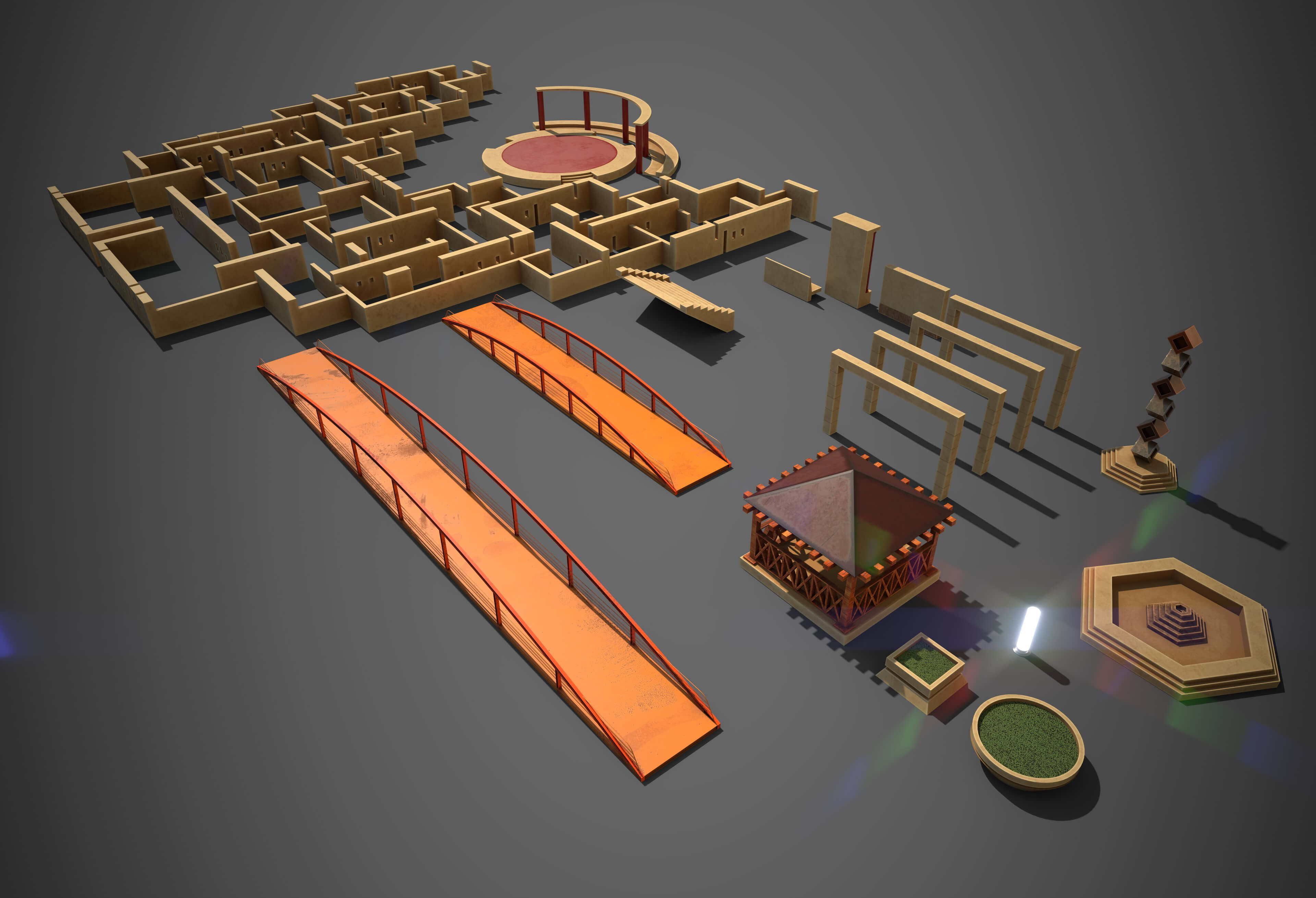 Children Park Structure - 3D Model by ApuArt