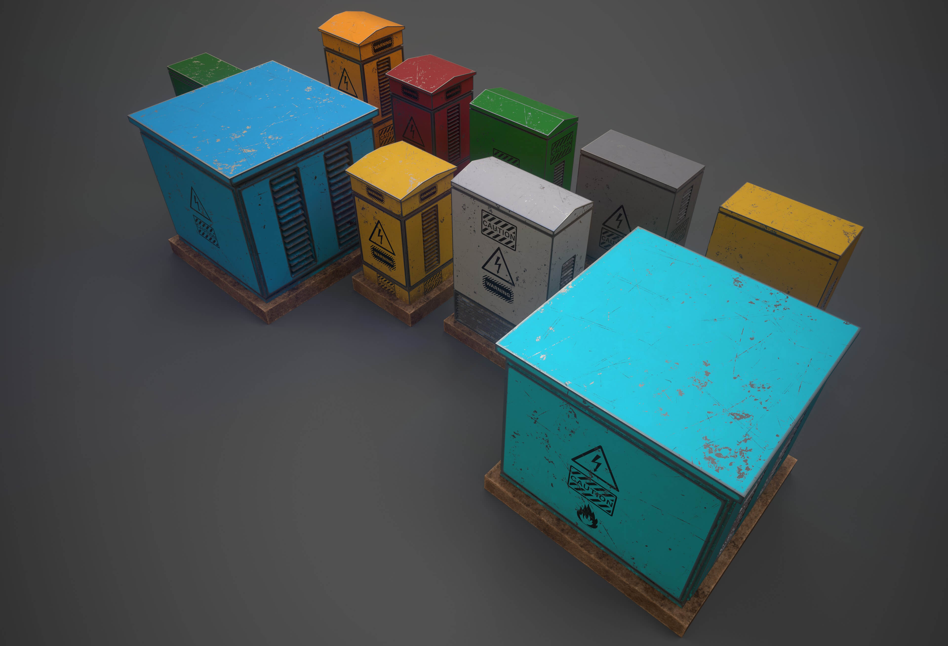 Electrical Box Collection - 3D Model by ApuArt
