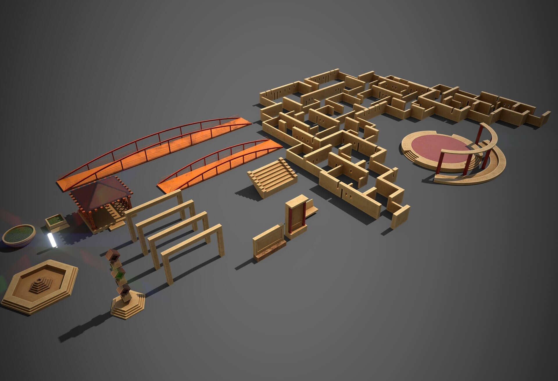Children Park Structure 3D Render, Digital Art by ApuArt