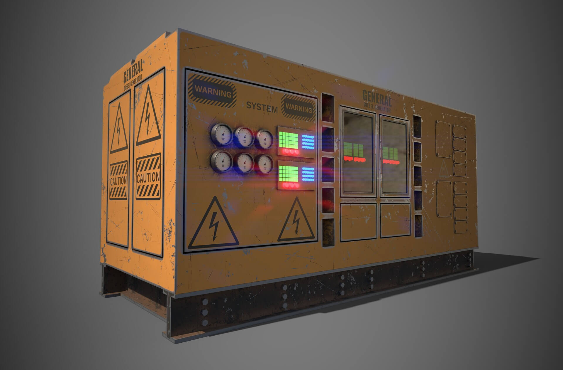 Diesel Generator 3D Render, Digital Art by ApuArt
