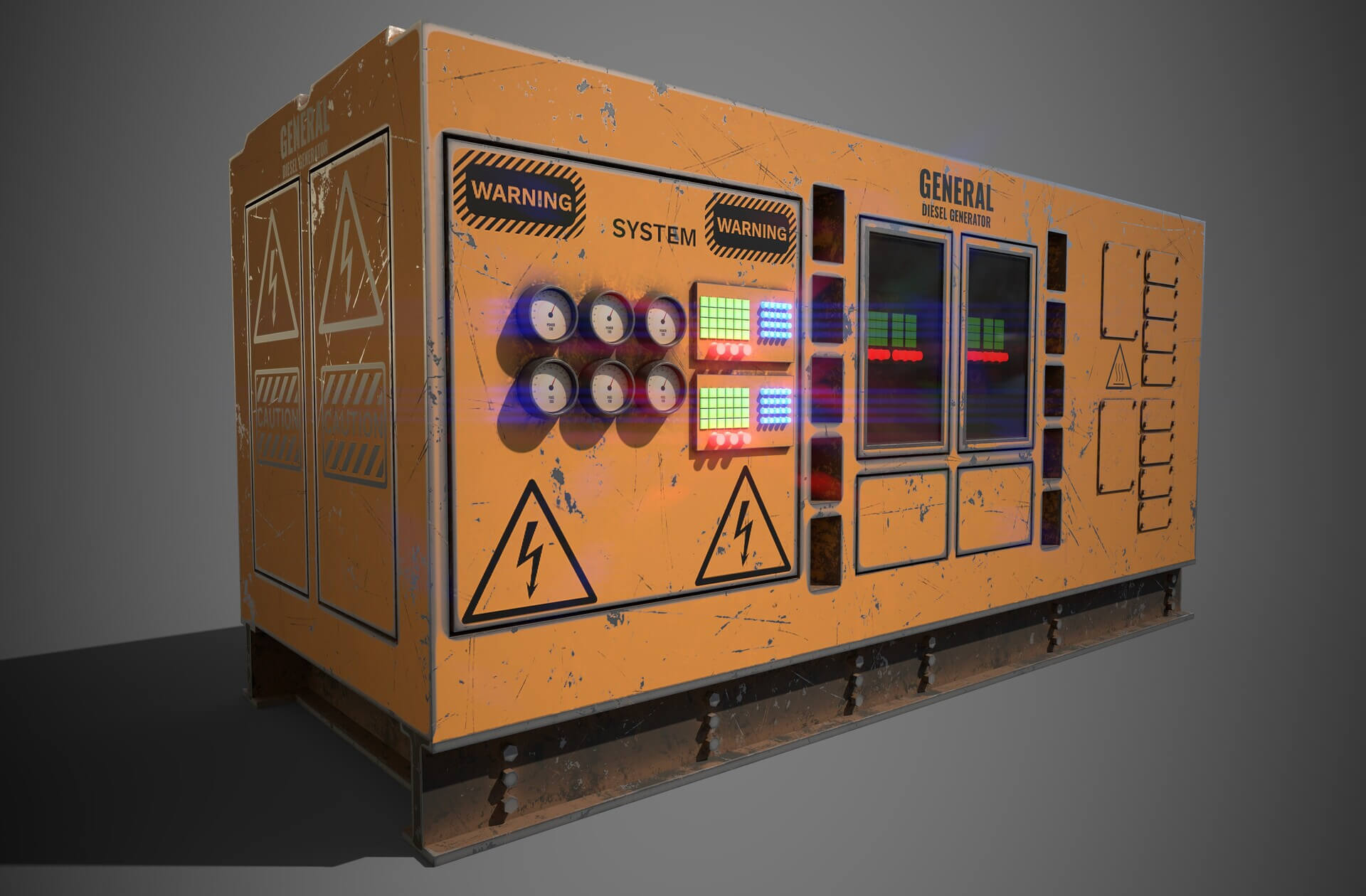 Diesel Generator 3D Render, Digital Art by ApuArt