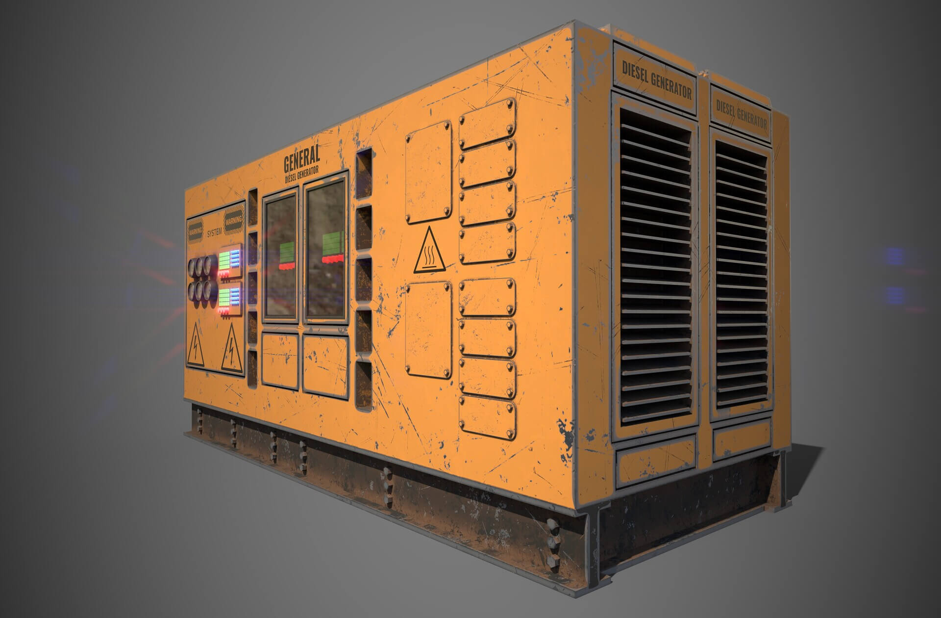 Diesel Generator 3D Render, Digital Art by ApuArt