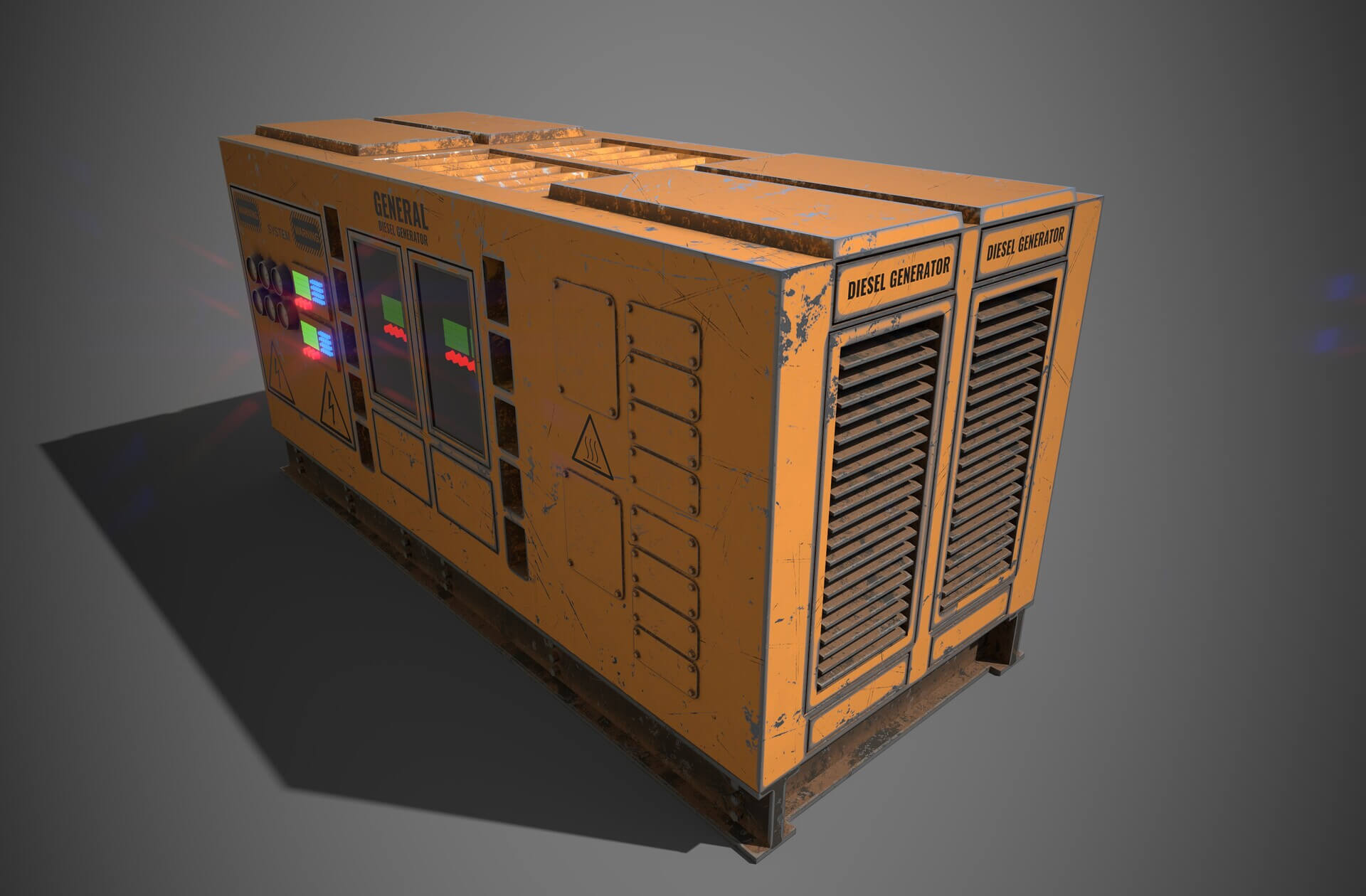 Diesel Generator 3D Render, Digital Art by ApuArt