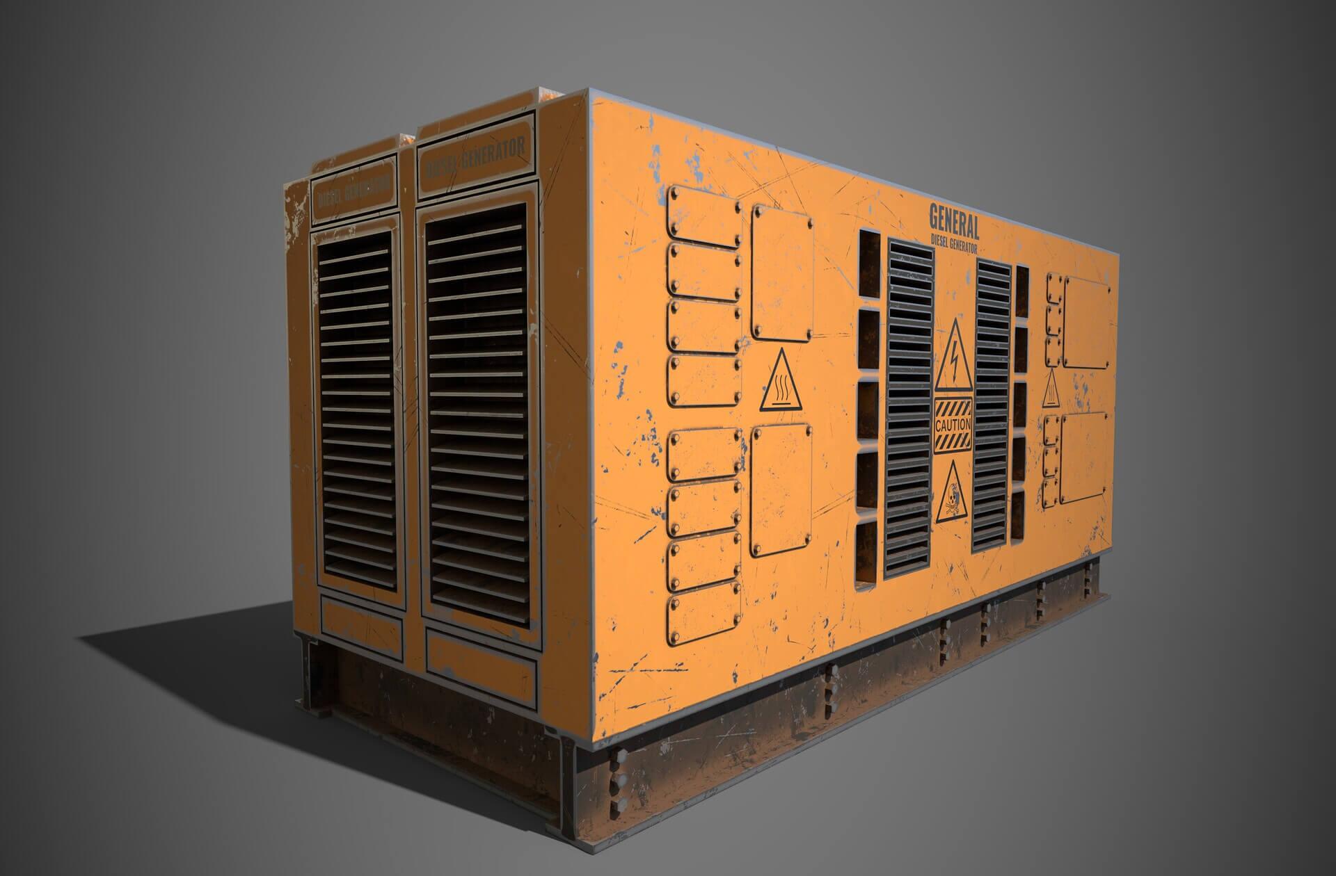 Diesel Generator 3D Render, Digital Art by ApuArt