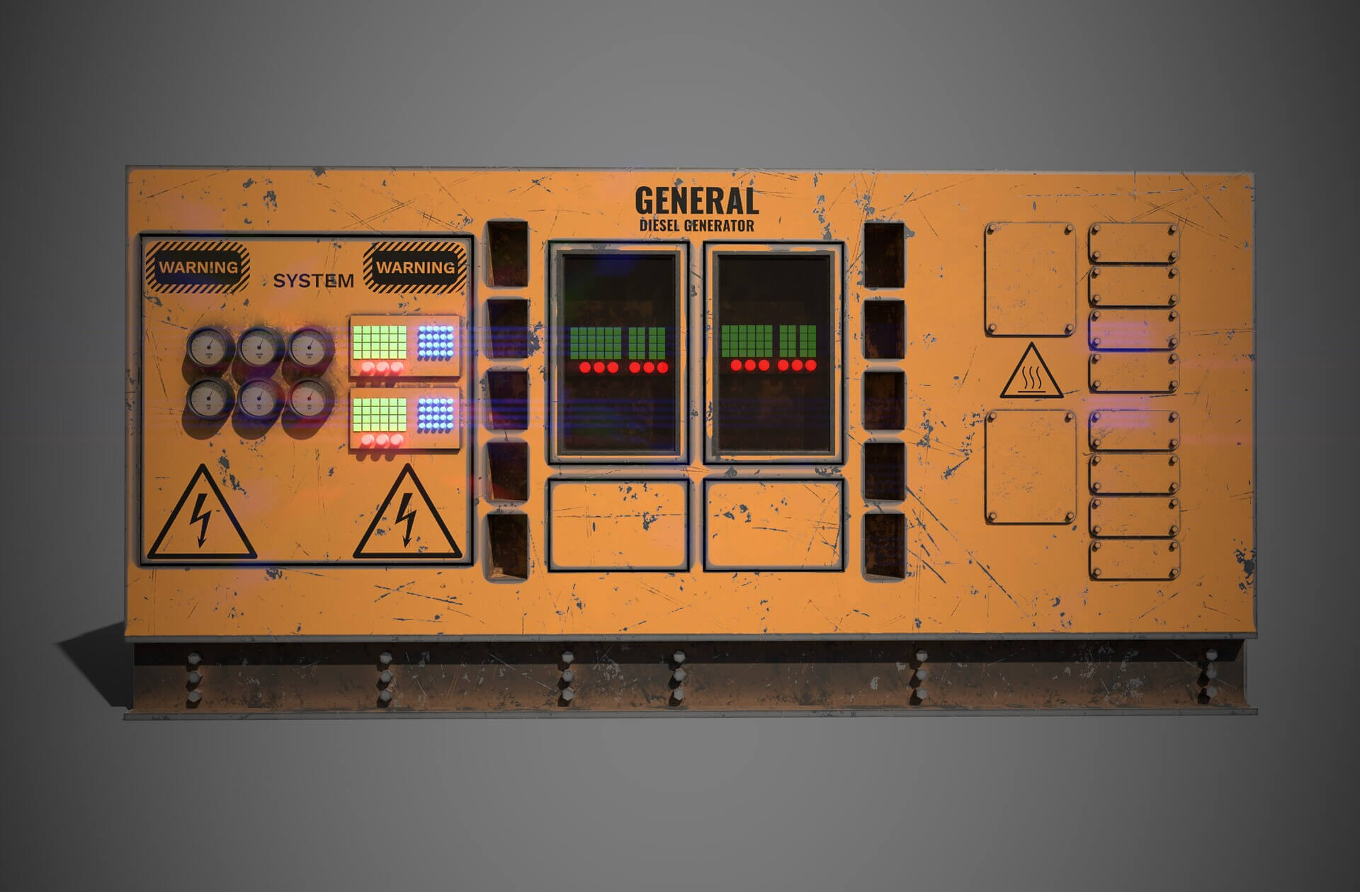 Diesel Generator 3D Render, Digital Art by ApuArt