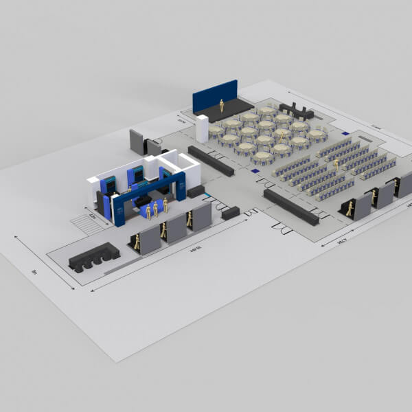 Intel Booth Design One 3D Render, Digital Art by ApuArt