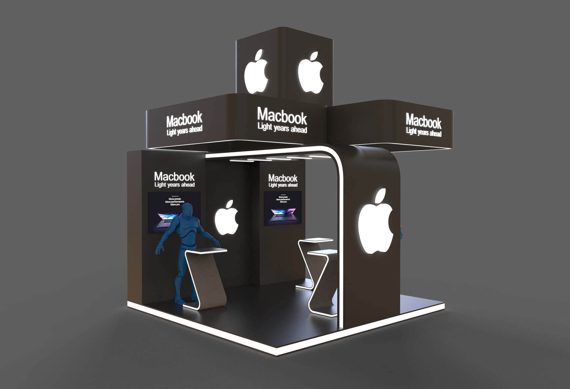 Exhibition Stall 3D Render, Digital Art by ApuArt