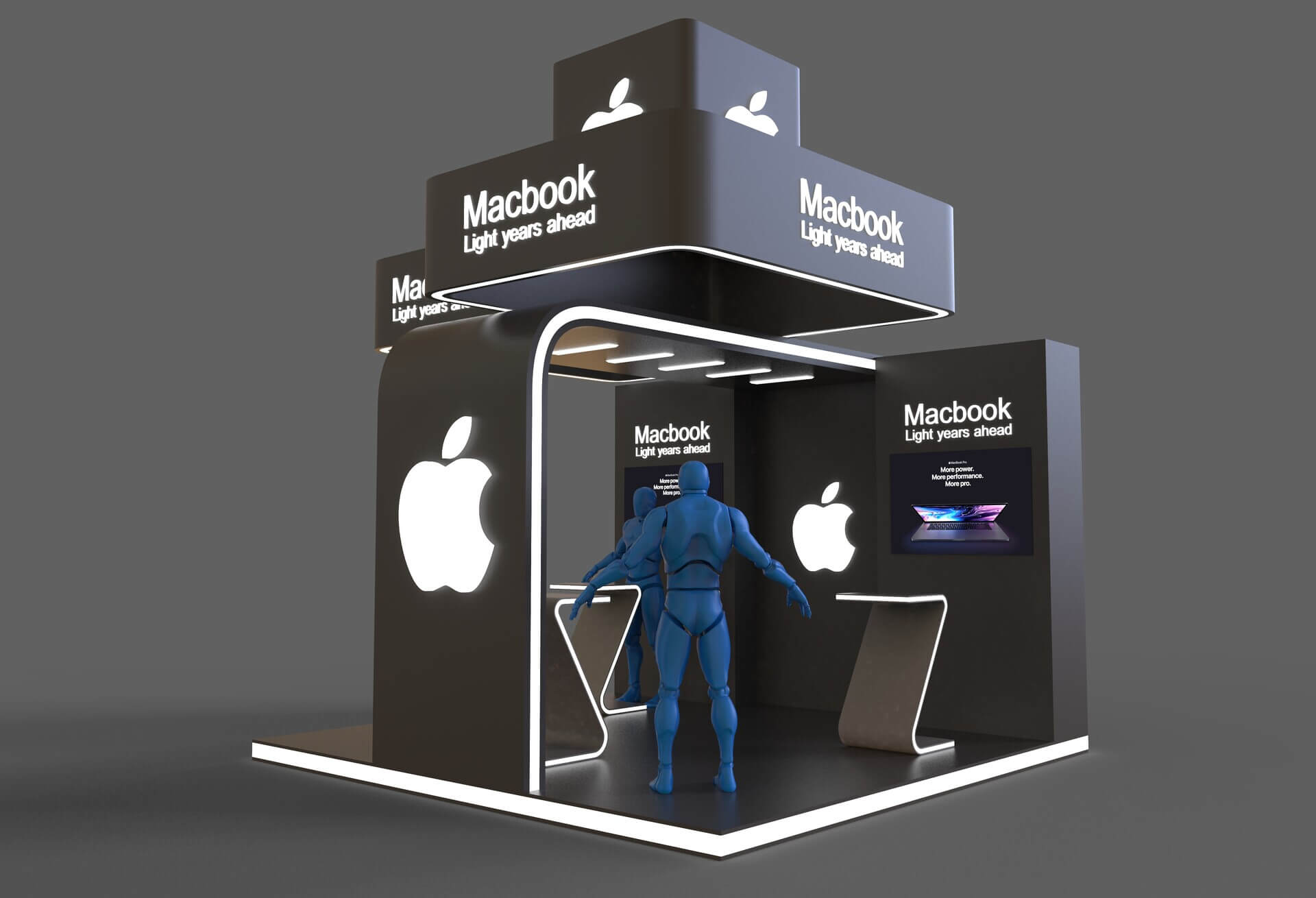 Exhibition Stall 3D Render, Digital Art by ApuArt