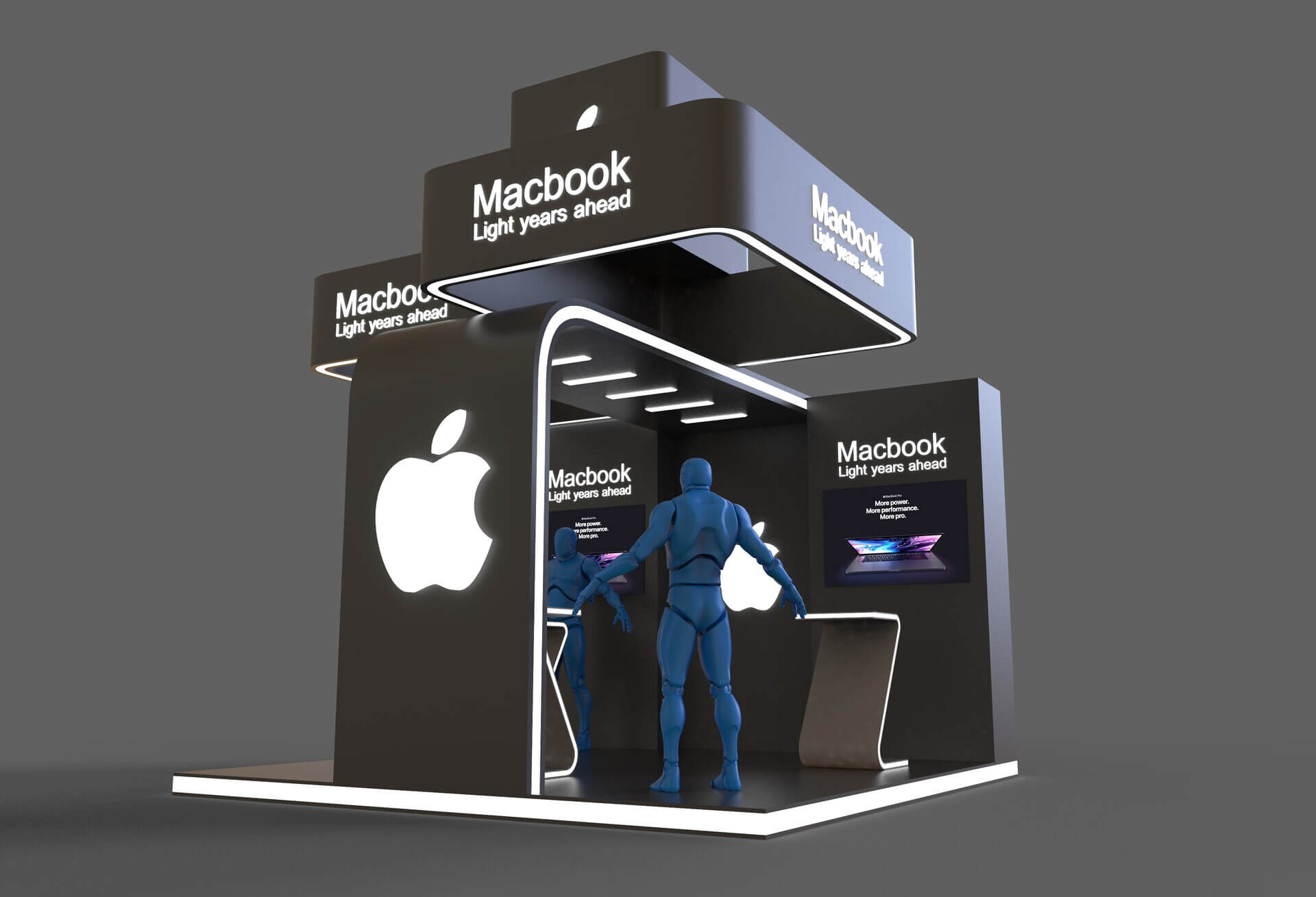 Exhibition Stall 3D Render, Digital Art by ApuArt