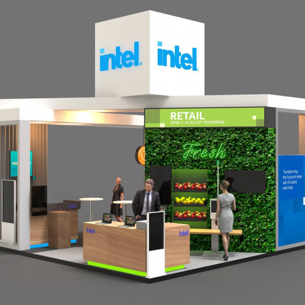 Lenovo Booth Design 3D Render, Digital Art by ApuArt