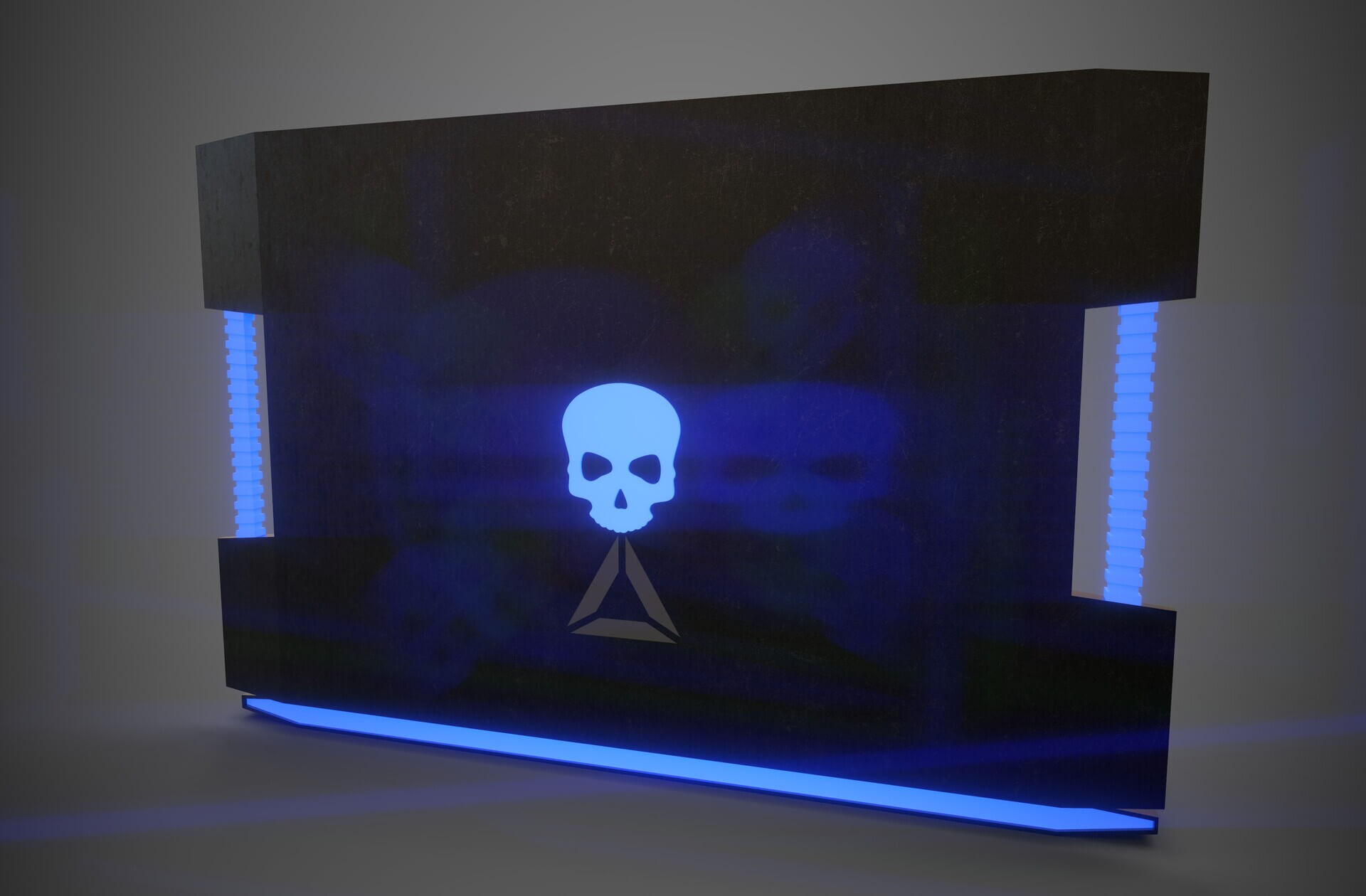 Laptop Skull 3D Render, Digital Art by ApuArt