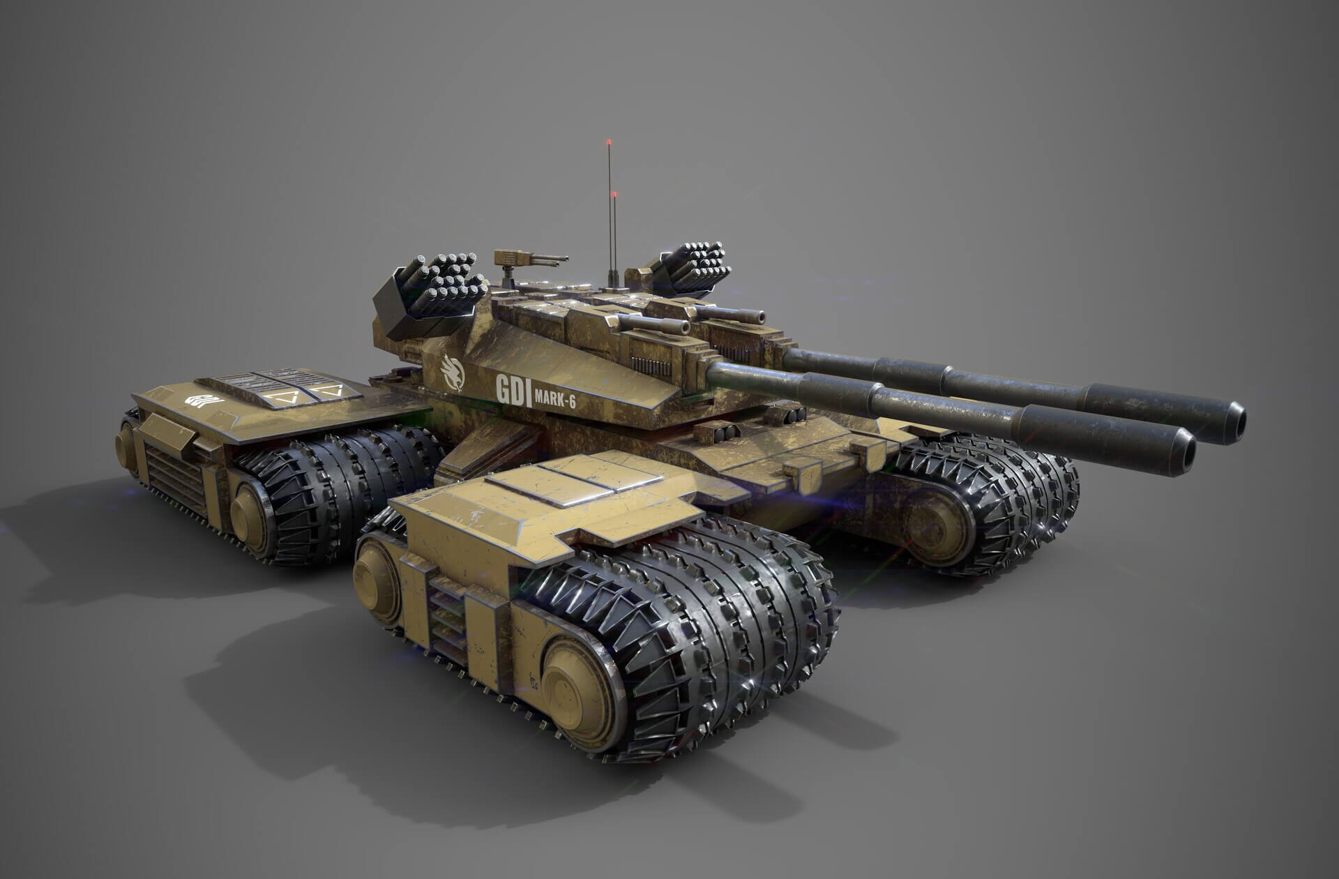 Mammoth tank 3D Render, Digital Art by ApuArt