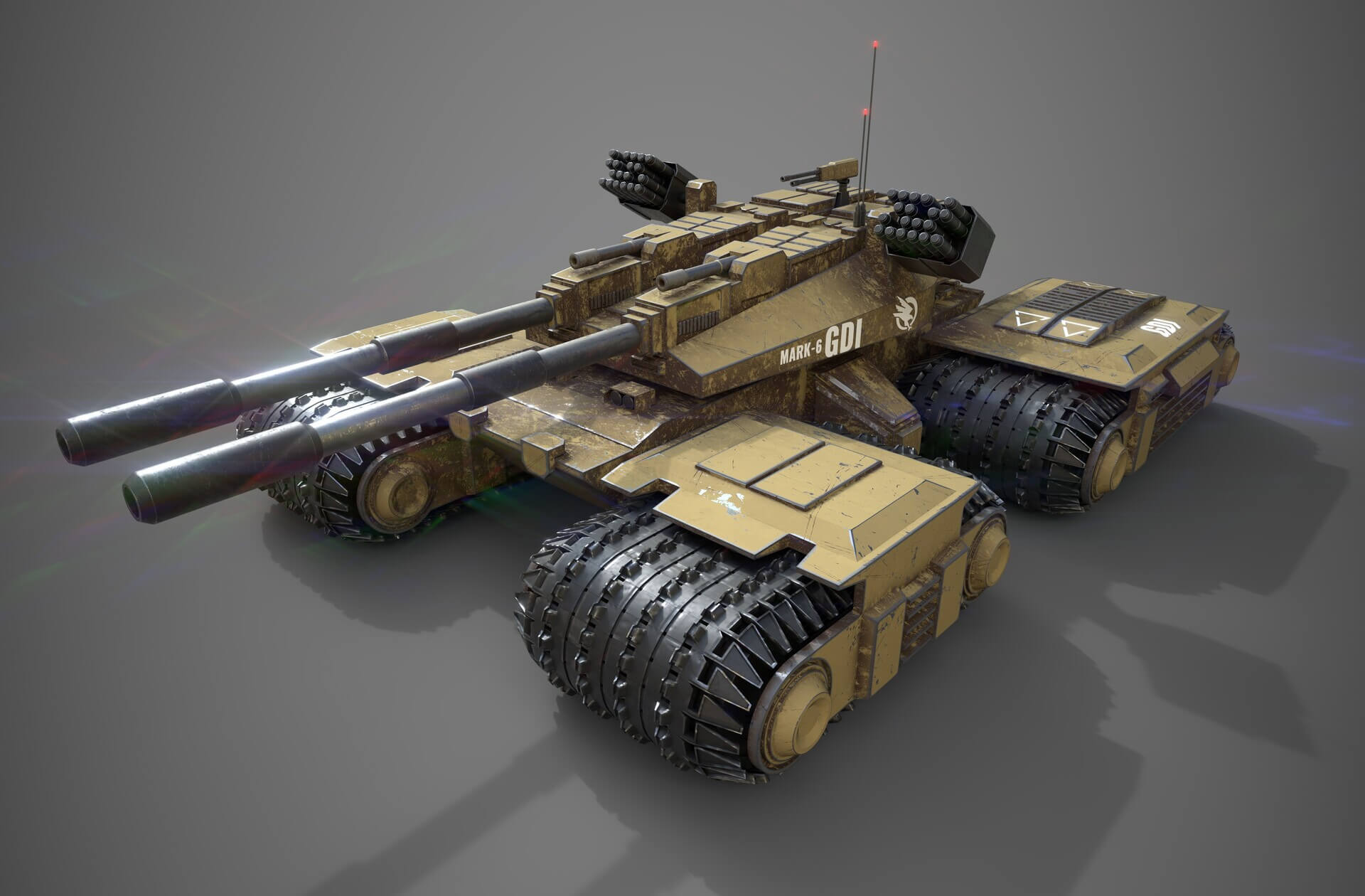 Mammoth tank 3D Render, Digital Art by ApuArt