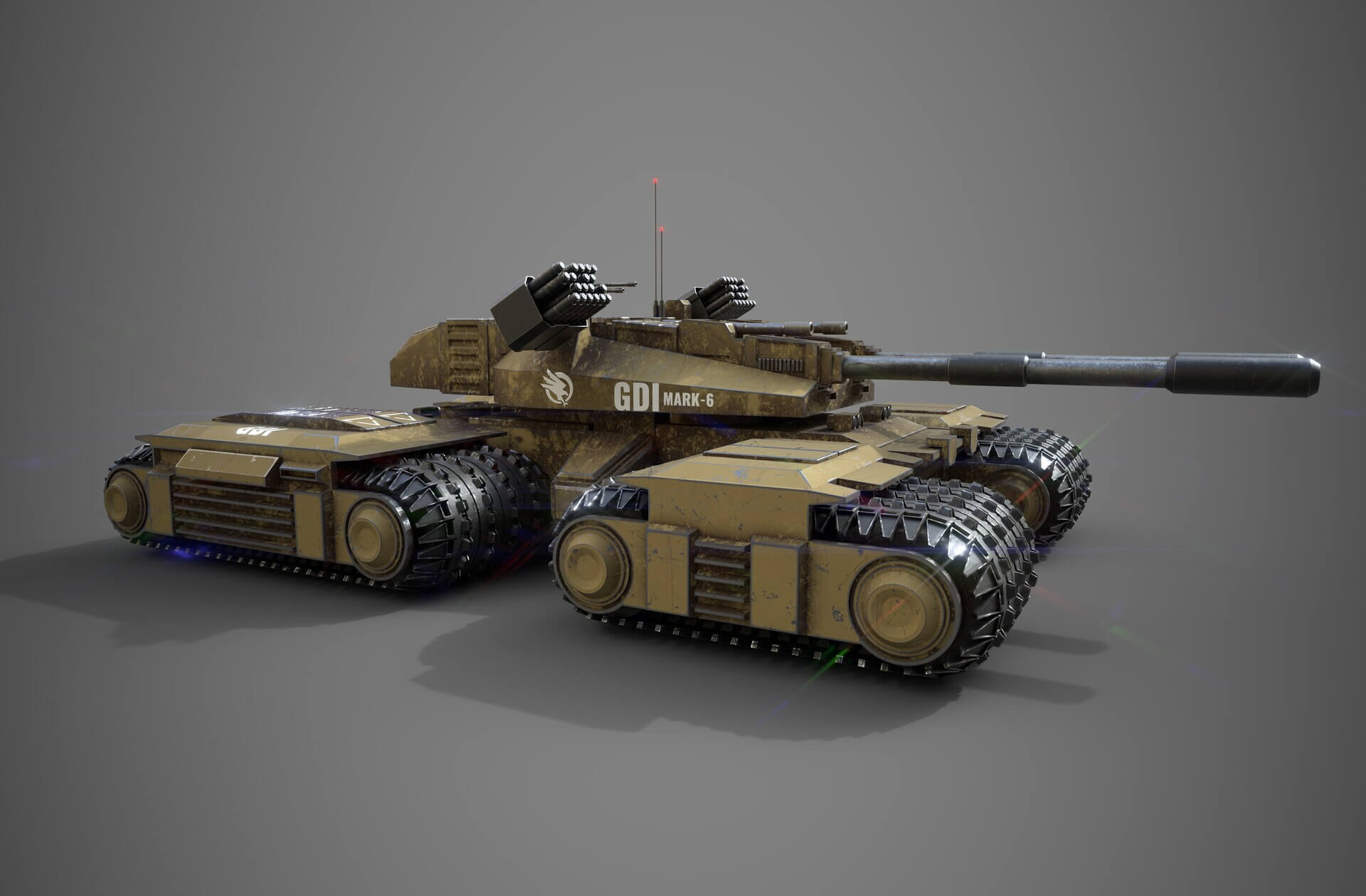 Mammoth tank 3D Render, Digital Art by ApuArt