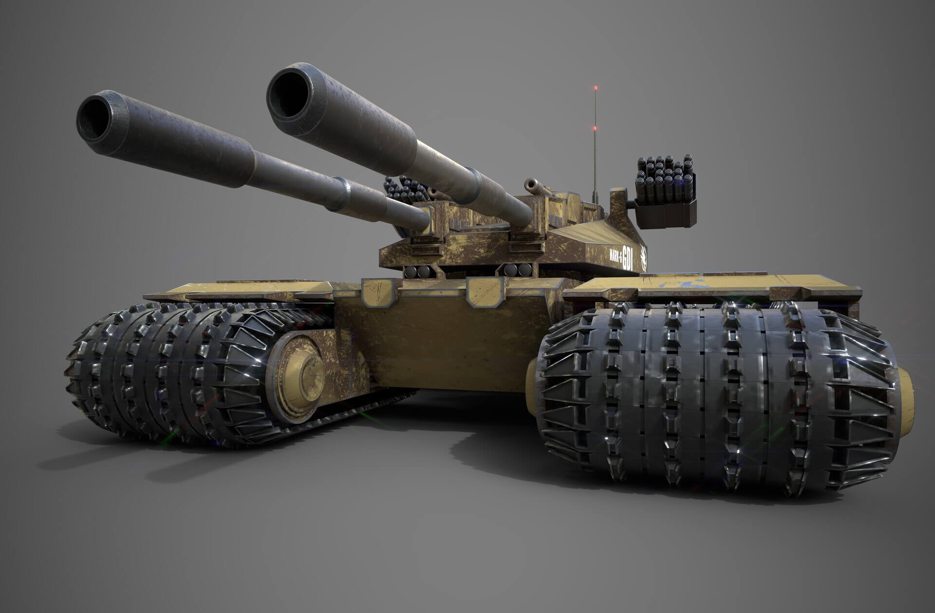 Mammoth tank 3D Render, Digital Art by ApuArt