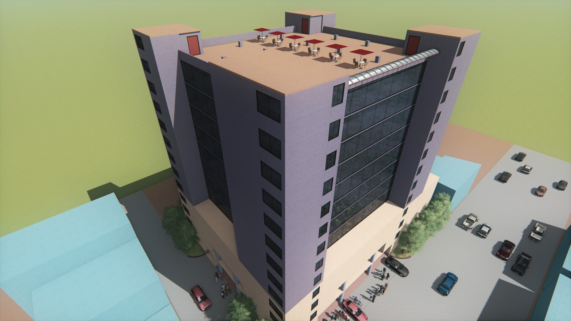 Market building 3D Render, Digital Art by ApuArt