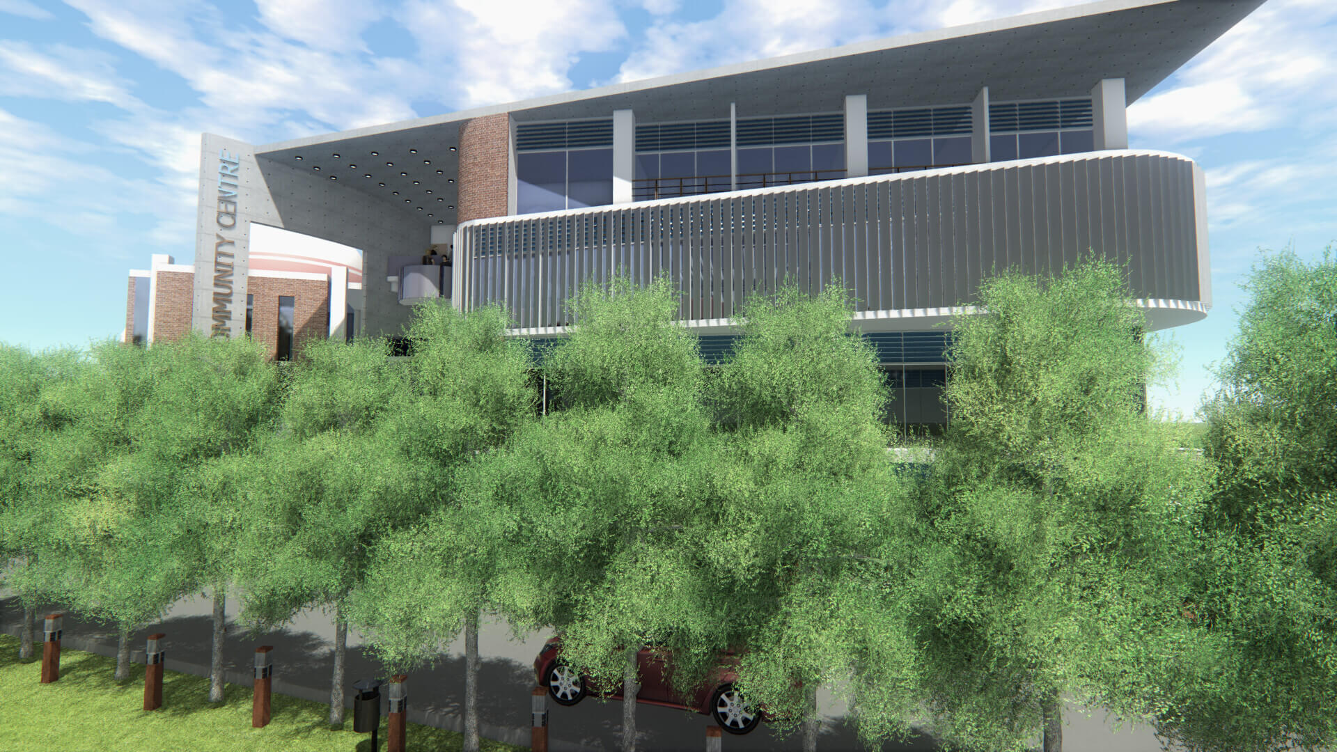 MGSP project community center animation 3D Render by ApuArt