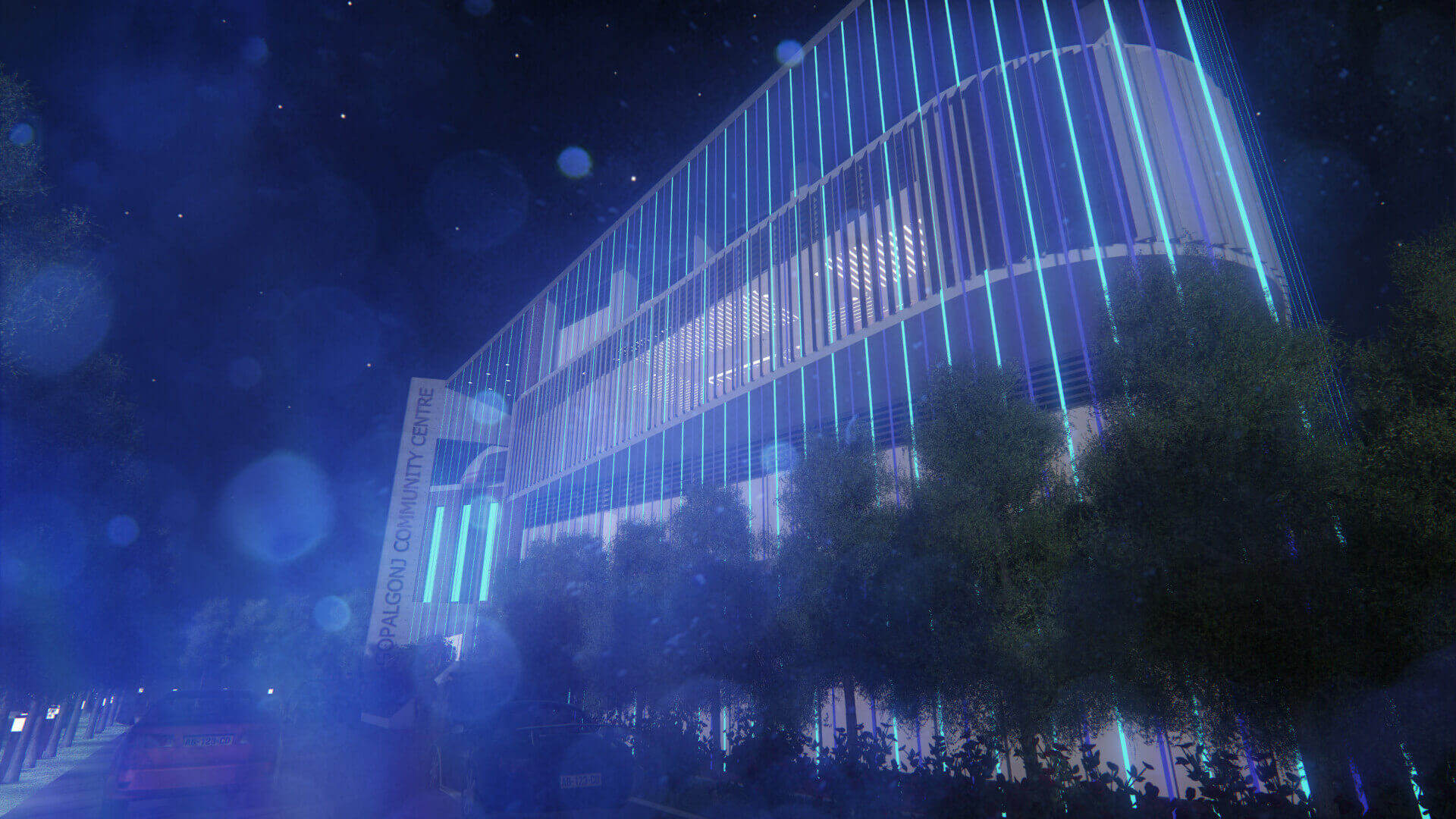 MGSP project community center animation 3D Render by ApuArt