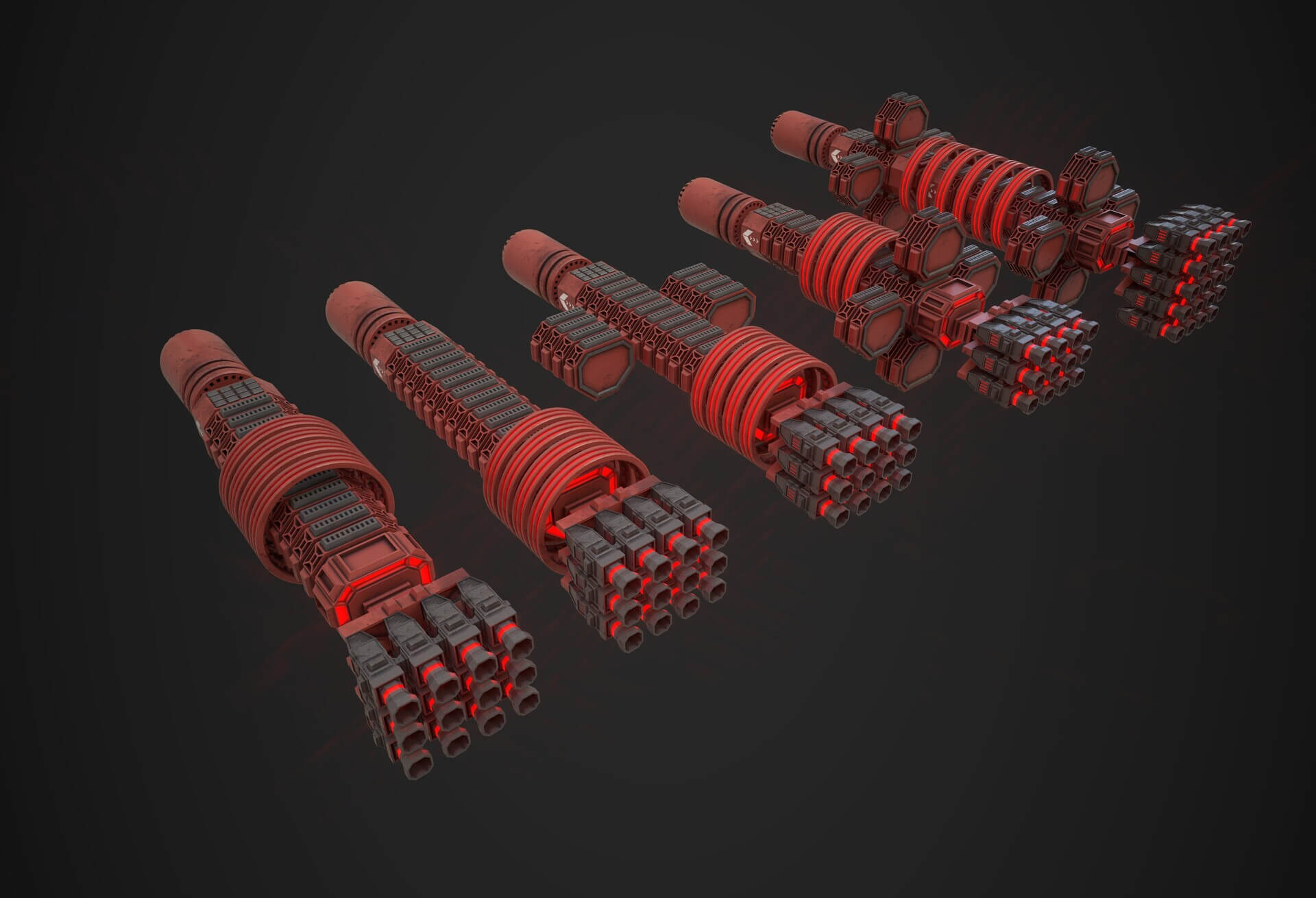 Modular Spaceship Three 3D Render, Digital Art by ApuArt