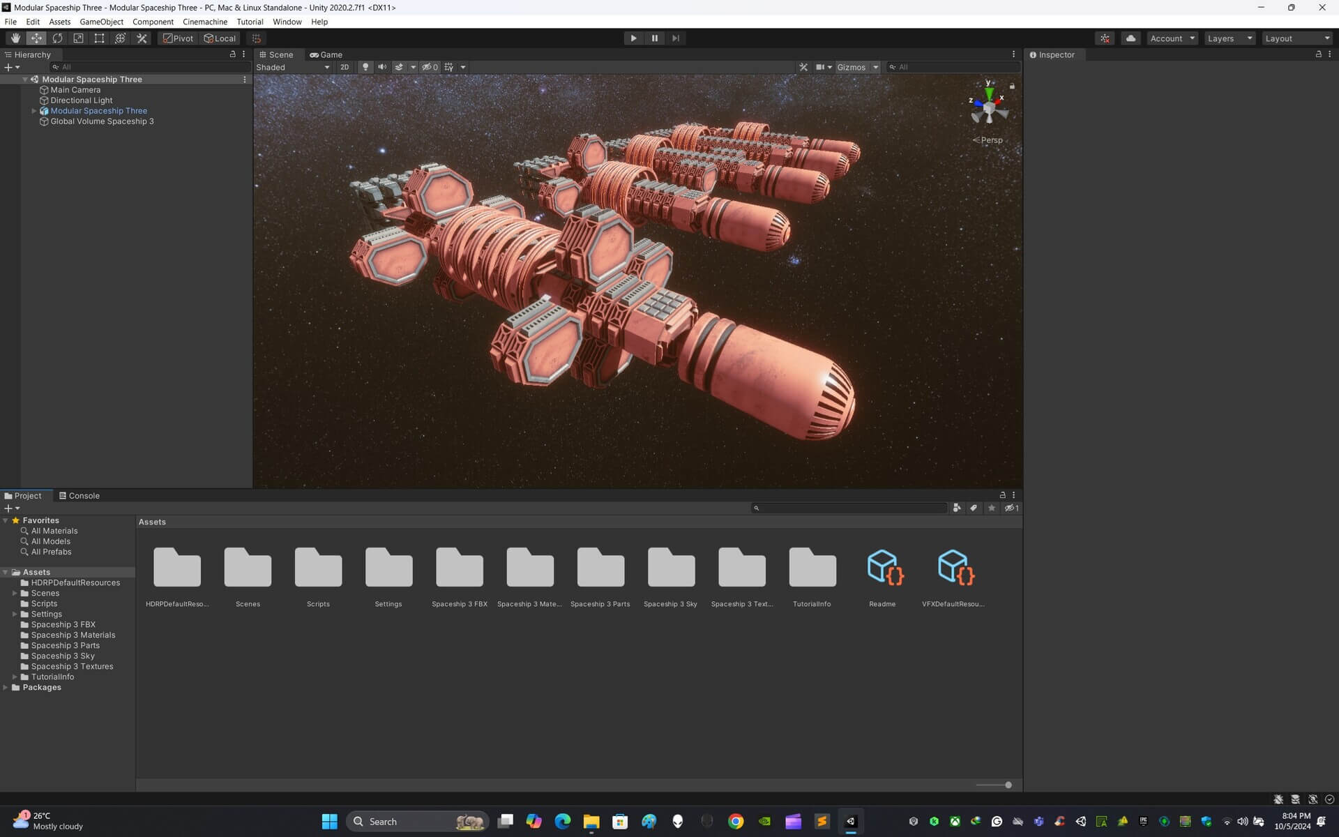 Modular Spaceship Three 3D Render, Digital Art by ApuArt