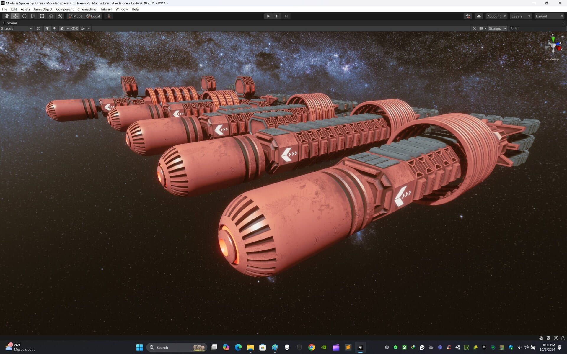 Modular Spaceship Three 3D Render, Digital Art by ApuArt